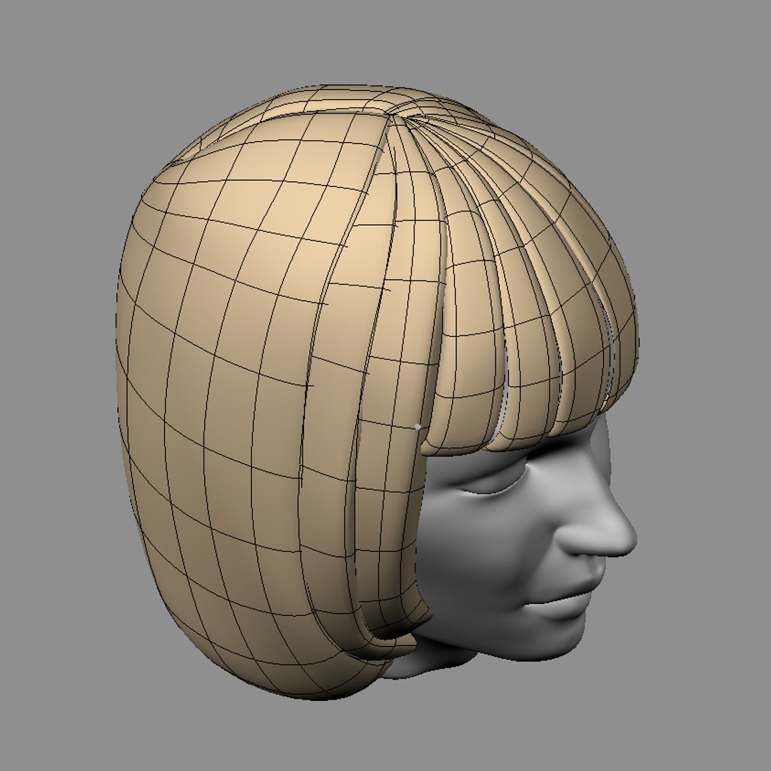 woman hair 3d model