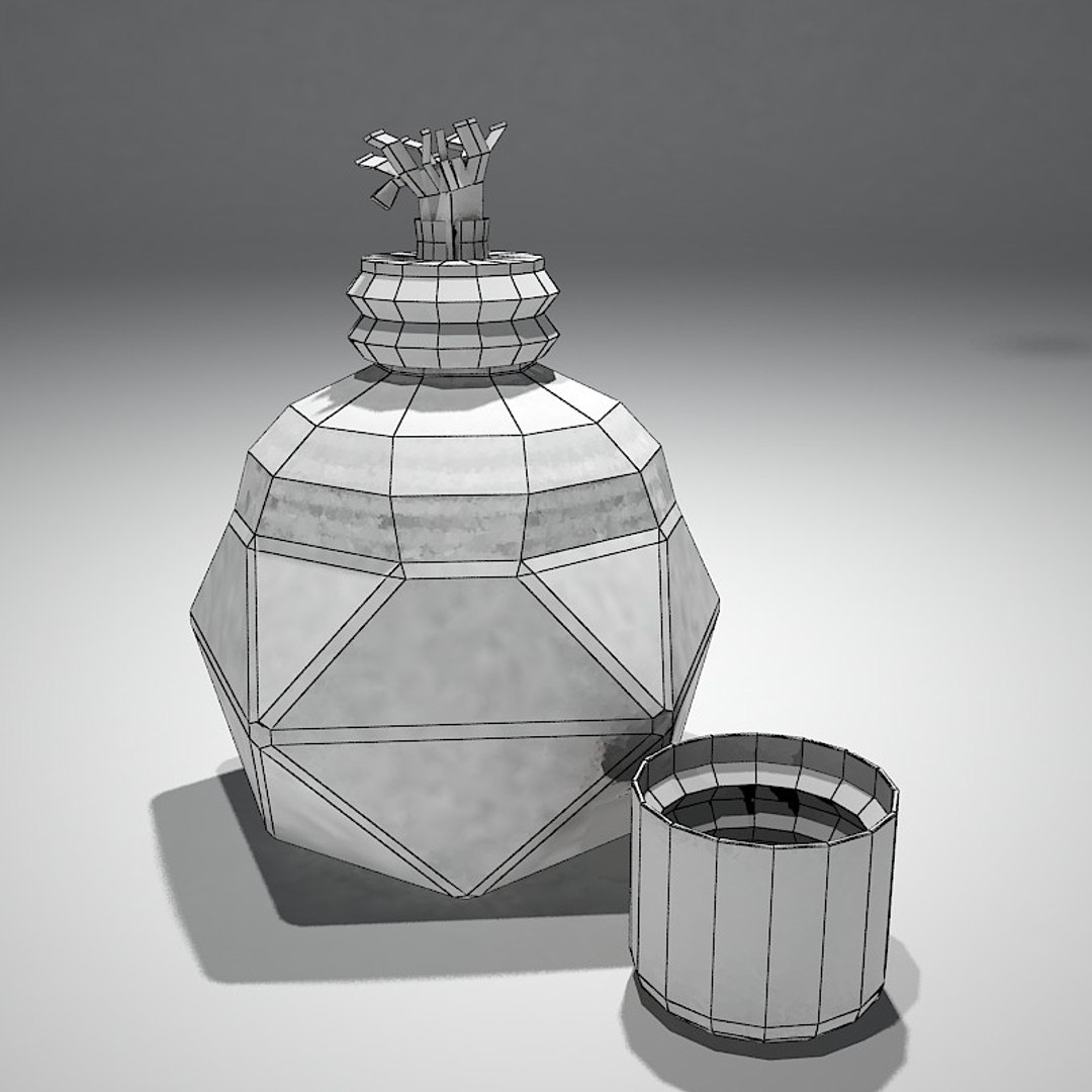 glass alcohol lamp 3d max