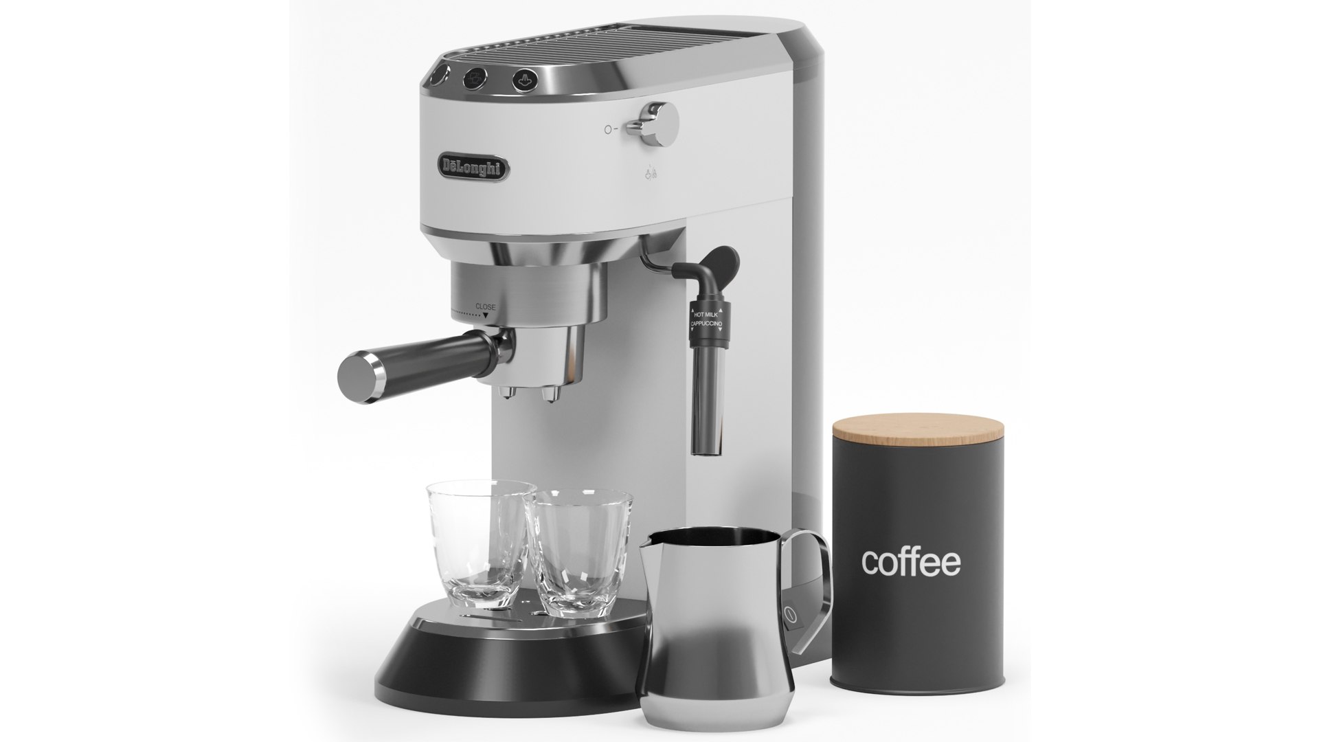 3D DELONGHI Espresso Coffee Machine Model - TurboSquid 2196738