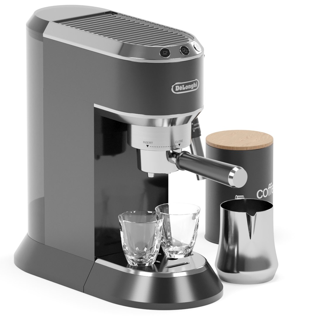 3D DELONGHI Espresso Coffee Machine Model - TurboSquid 2196738
