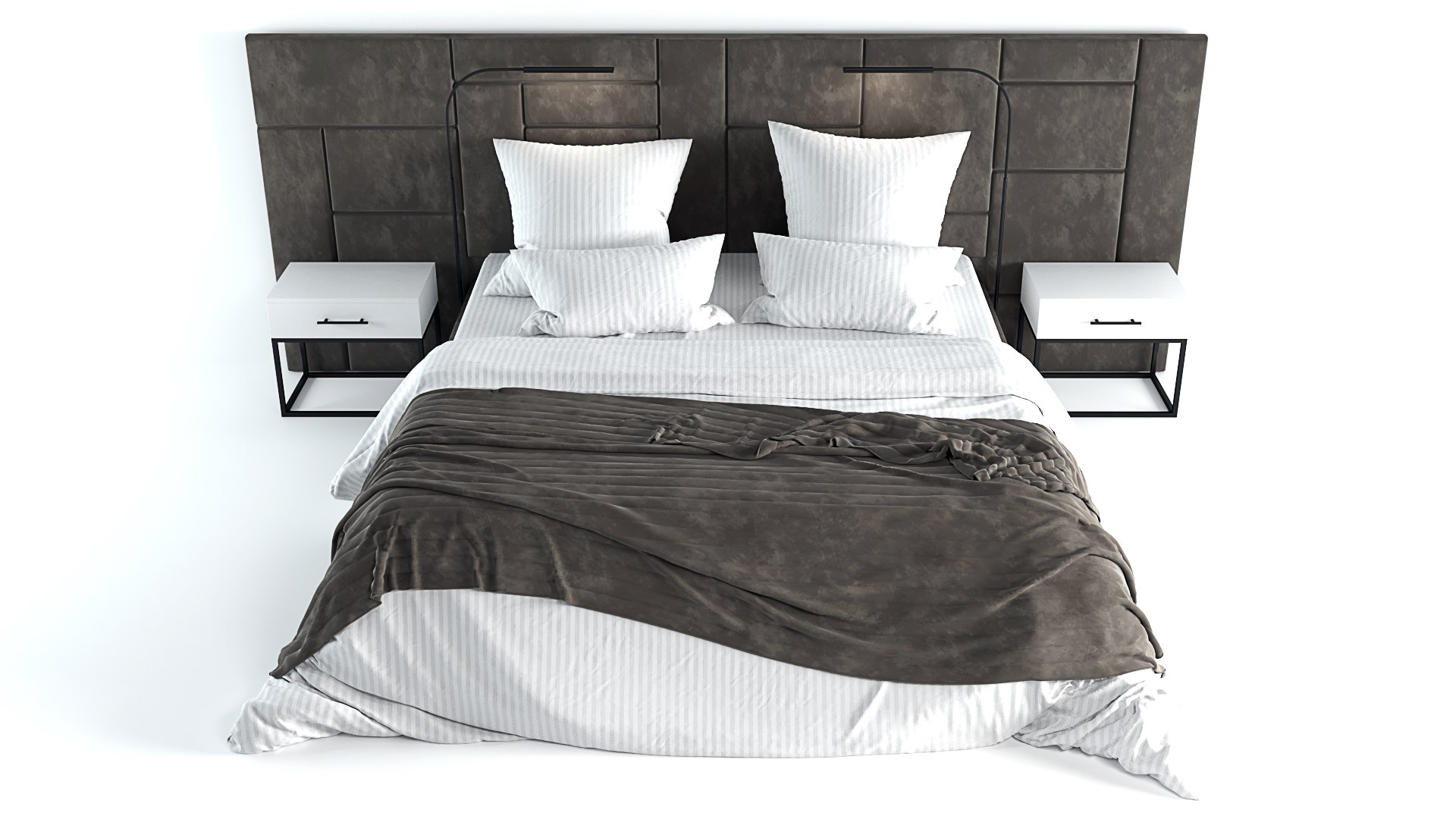 3D model Photorealistic modern bed - TurboSquid 2035455