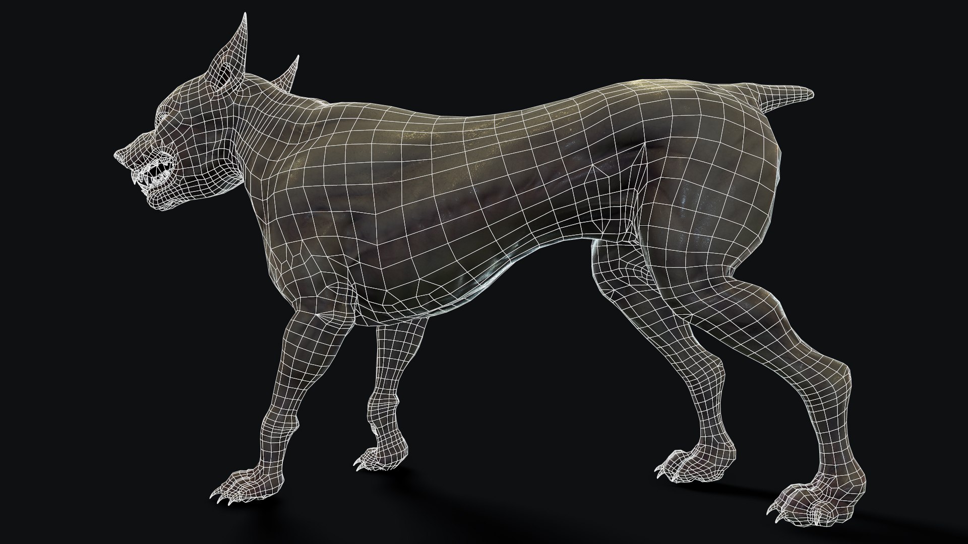 3D Mutant Dog Character - TurboSquid 1423310