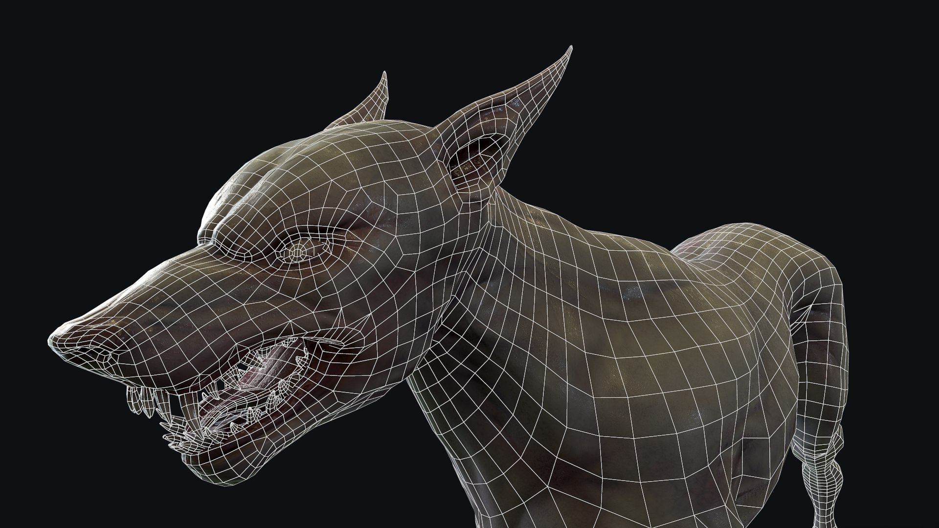 3D Mutant Dog Character - TurboSquid 1423310