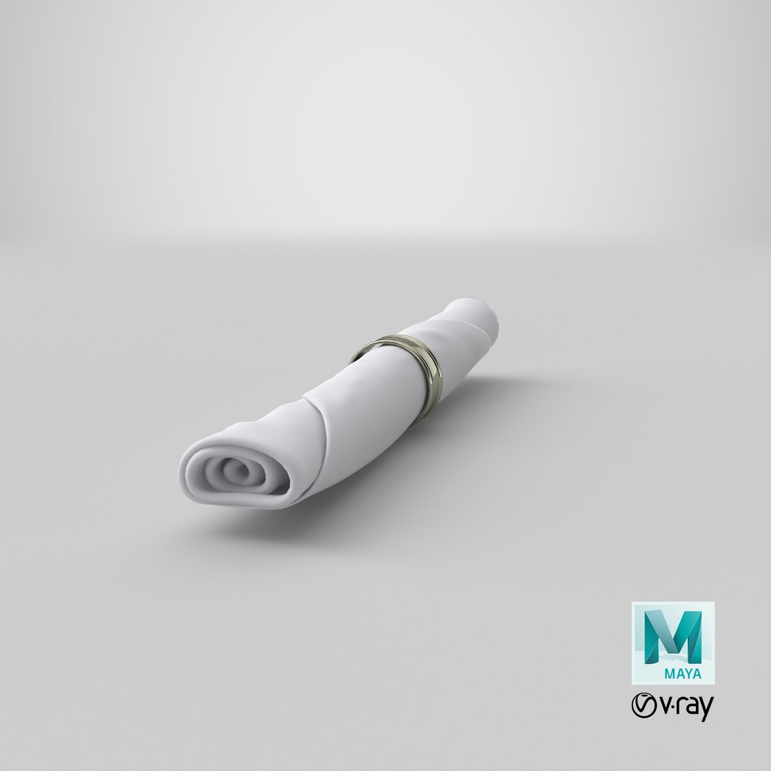 3D model folded table cotton napkin - TurboSquid 1382569