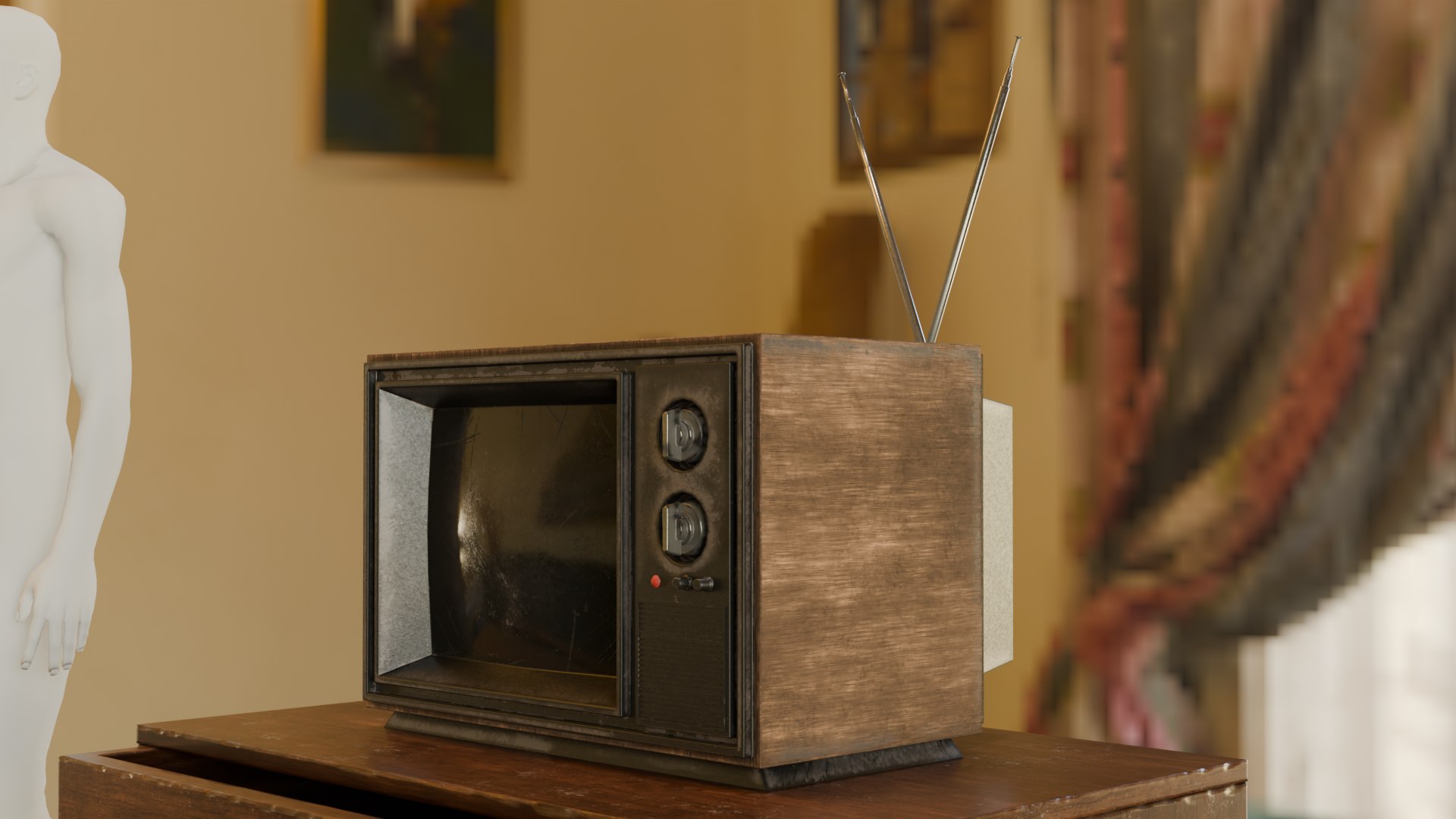Old Retro TV 3D Model - TurboSquid 2409097