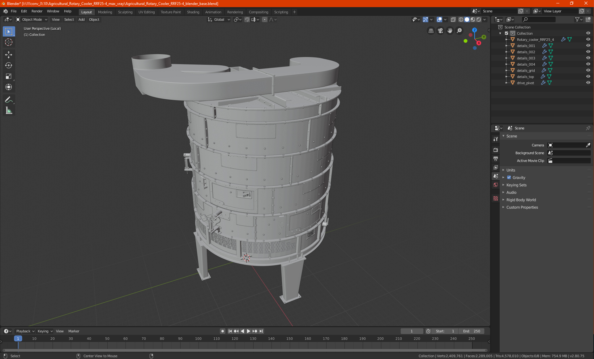 3D Agricultural Rotary Cooler RRF25-4 - TurboSquid 1992615