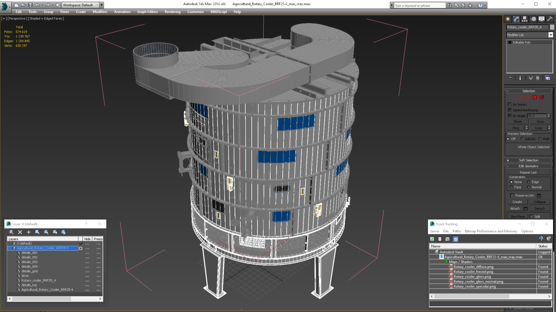 3D Agricultural Rotary Cooler RRF25-4 - TurboSquid 1992615
