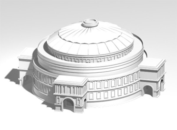 royal albert hall landmarks 3d model