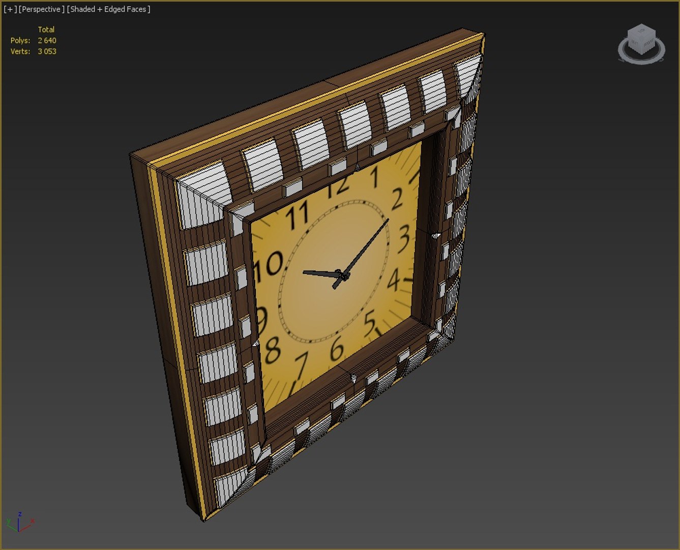 3D model square wall clock decoration - TurboSquid 1605609
