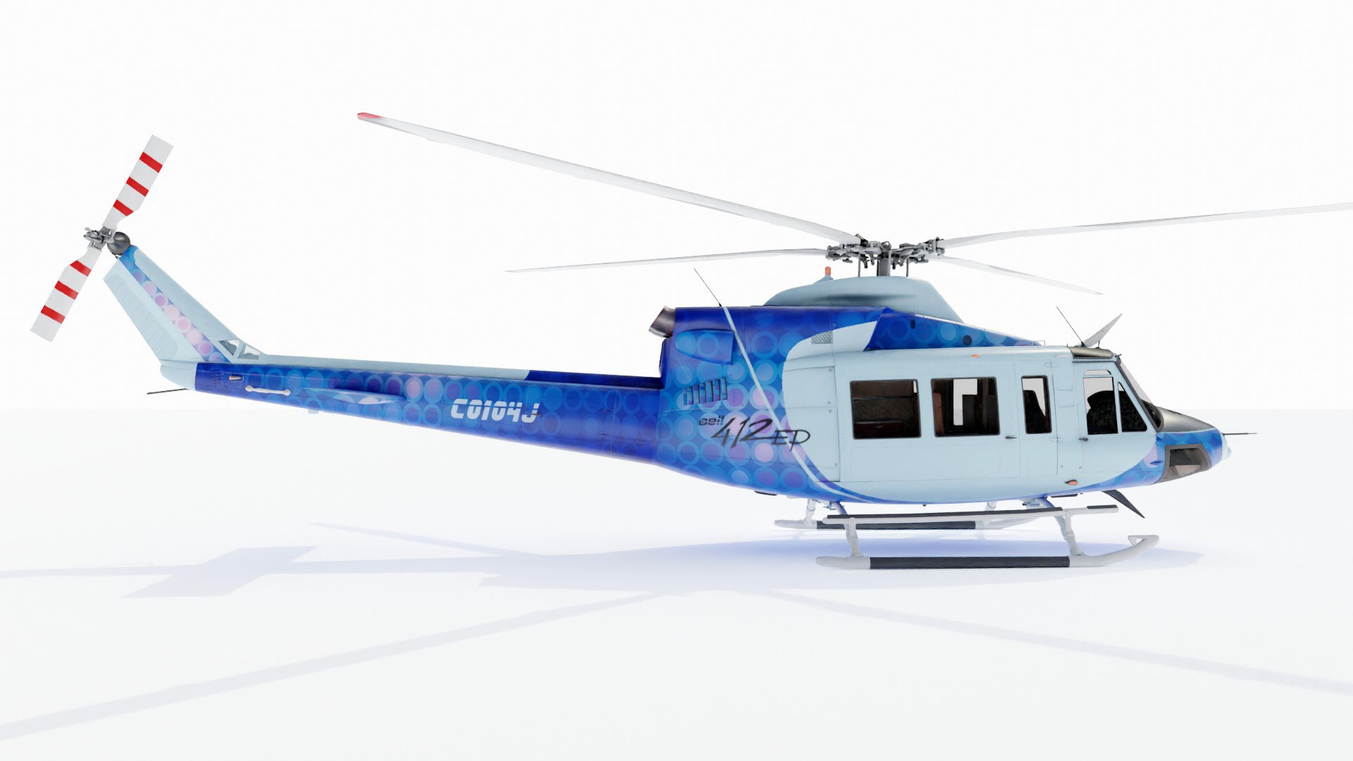 3ds Max Bell 412 Ep Helicopter