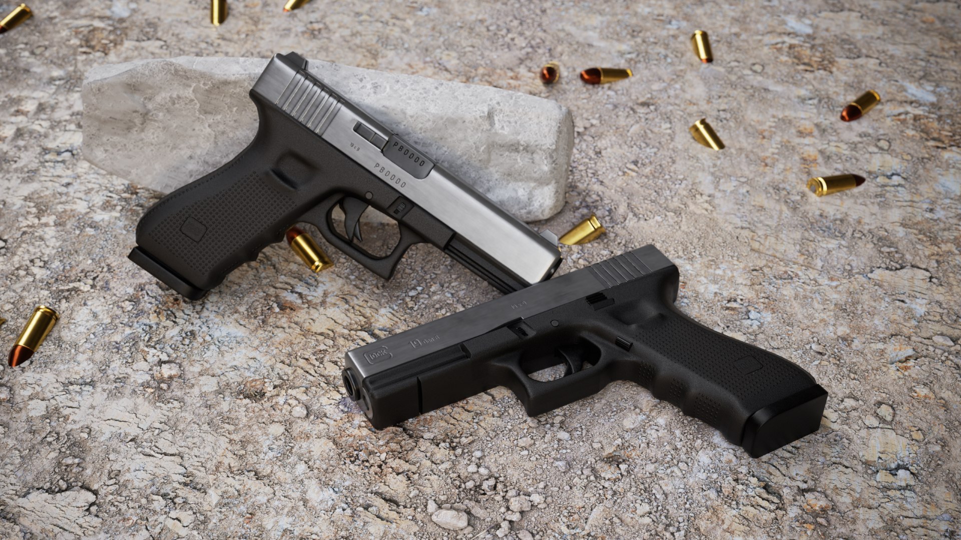 3D Glock 19 Model - TurboSquid 2344604