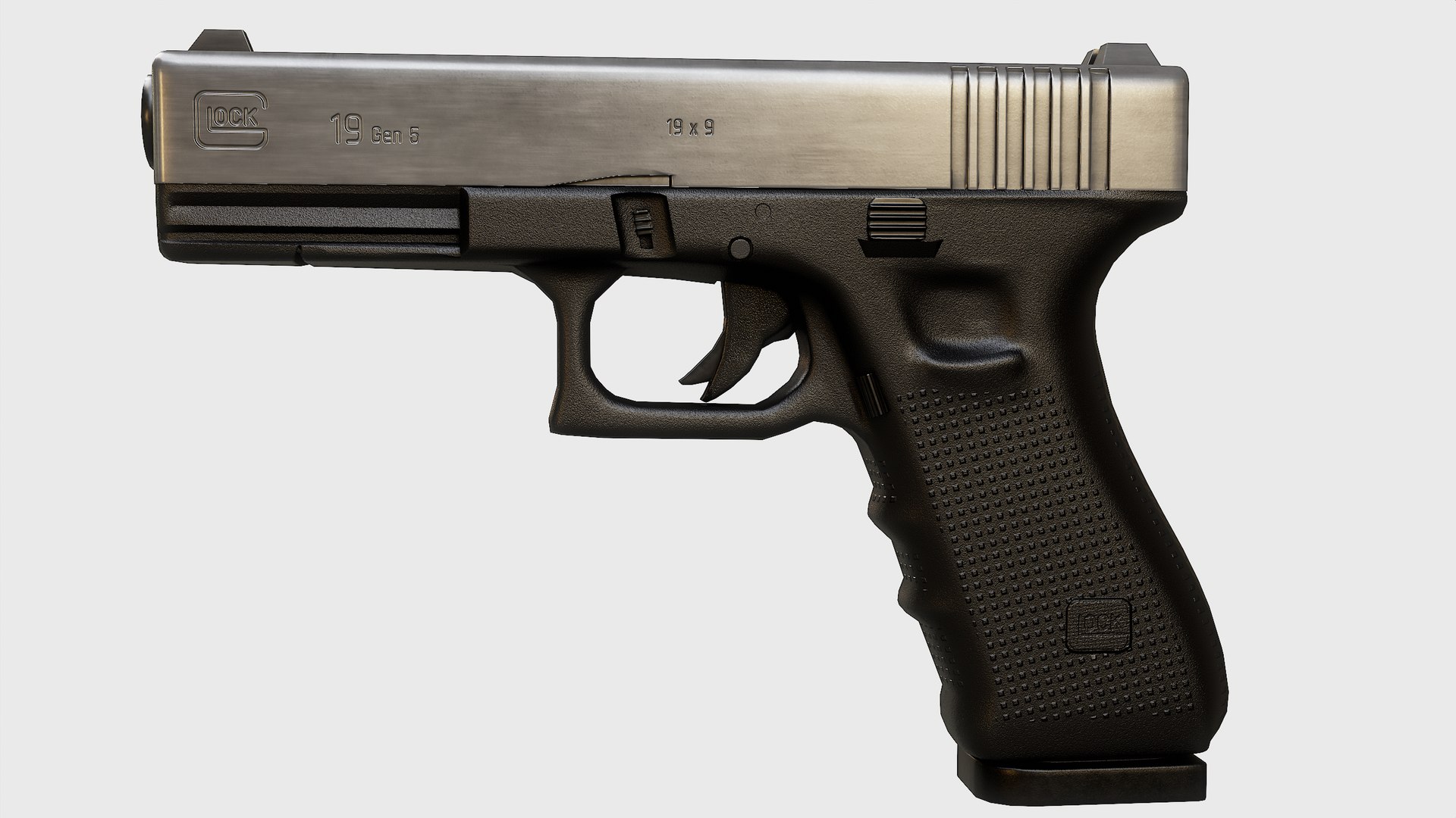 3D Glock 19 Model - TurboSquid 2344604