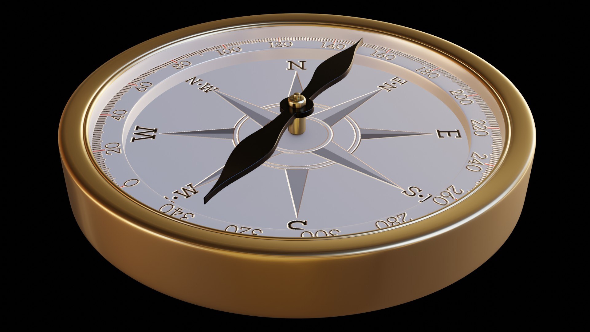 Golden Compass 3D Model - TurboSquid 2135345