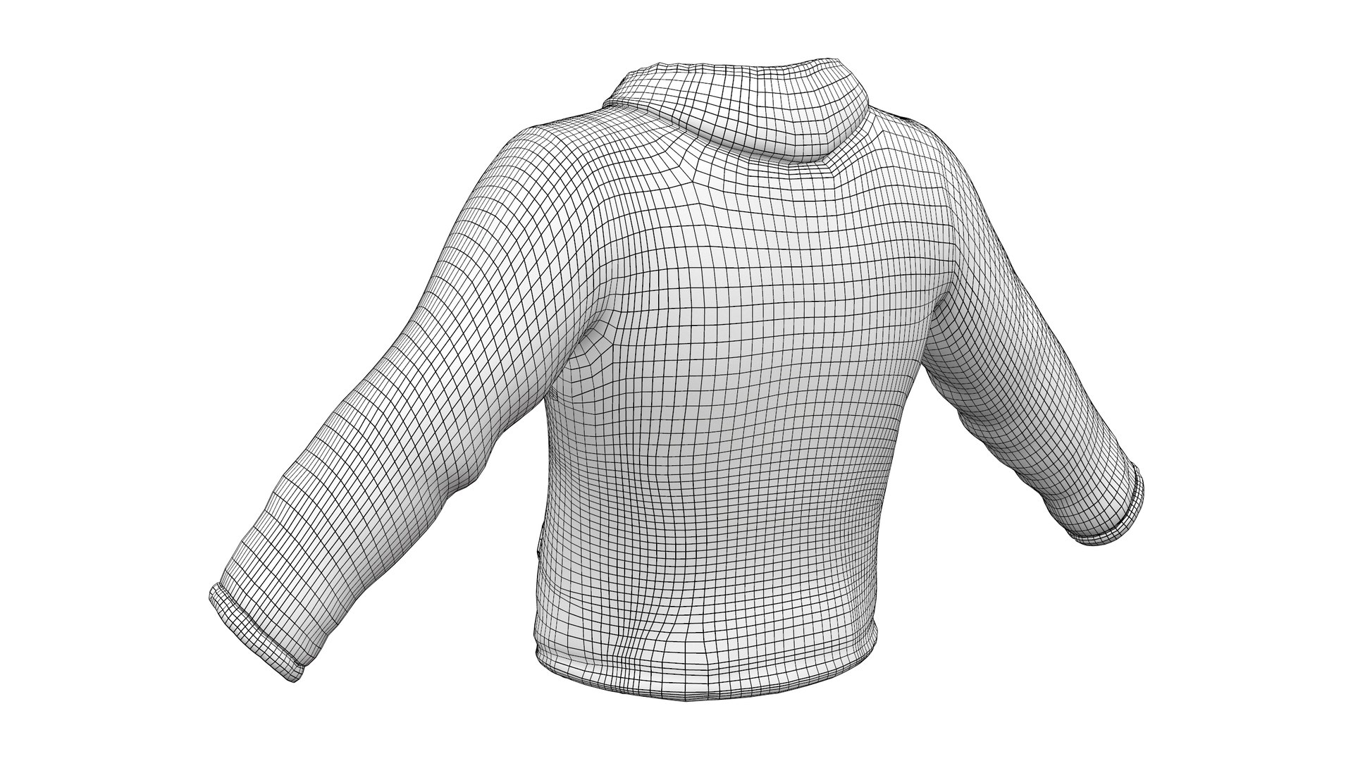 Men Ragged Thick Hooded Sweater Jumper 3D model - TurboSquid 1980213