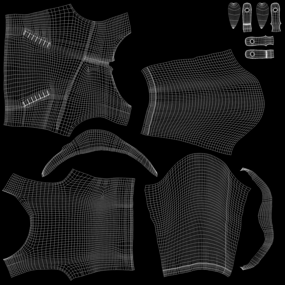 Men Ragged Thick Hooded Sweater Jumper 3D model - TurboSquid 1980213