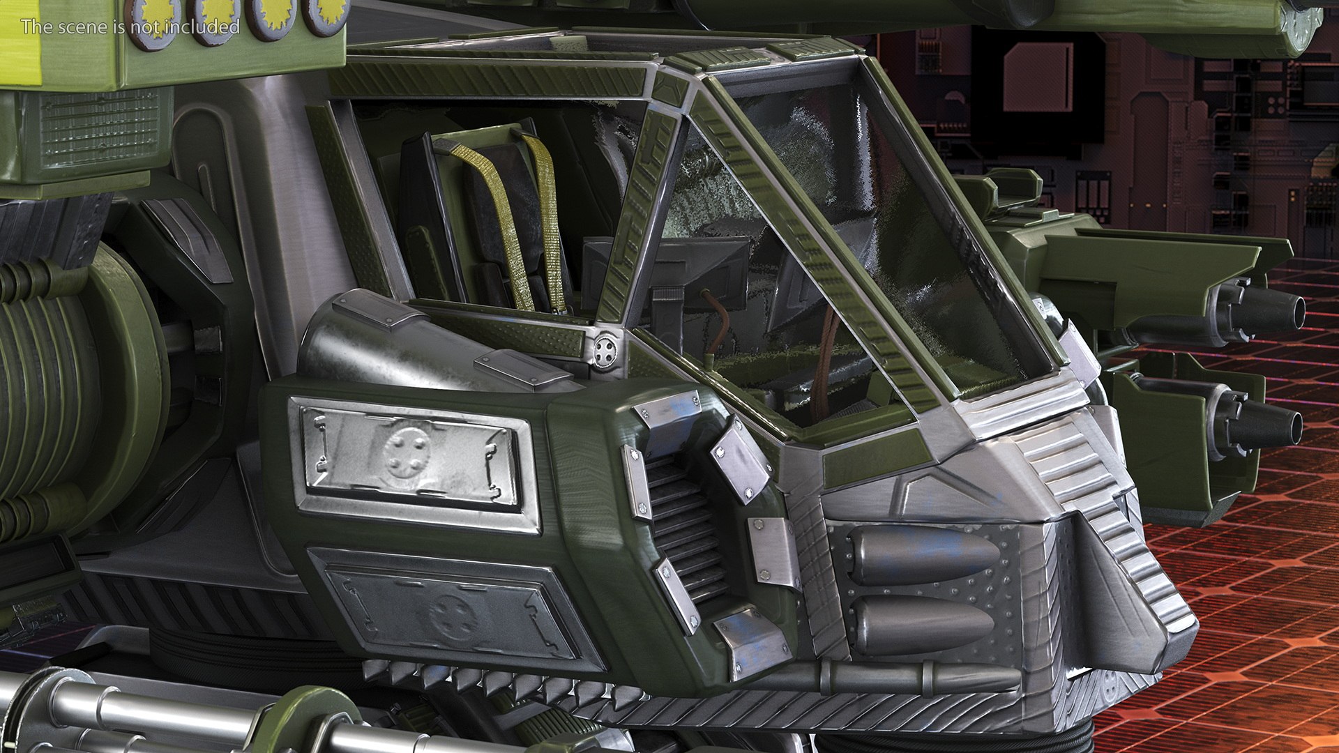 Massive Walking Battle Machine Green 3D Model - TurboSquid 2157611