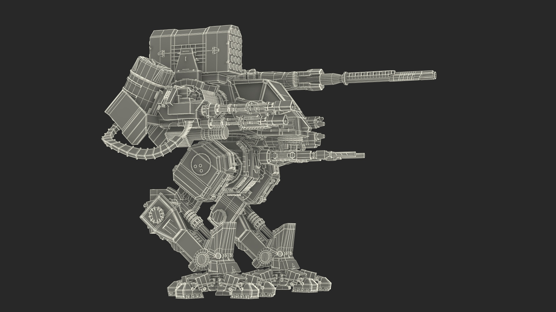 Massive Walking Battle Machine Green 3D Model - TurboSquid 2157611