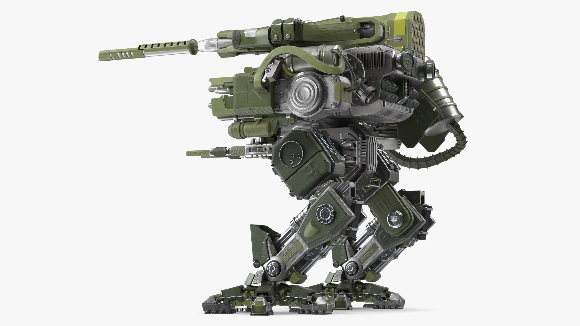 Massive Walking Battle Machine Green 3D Model - TurboSquid 2157611