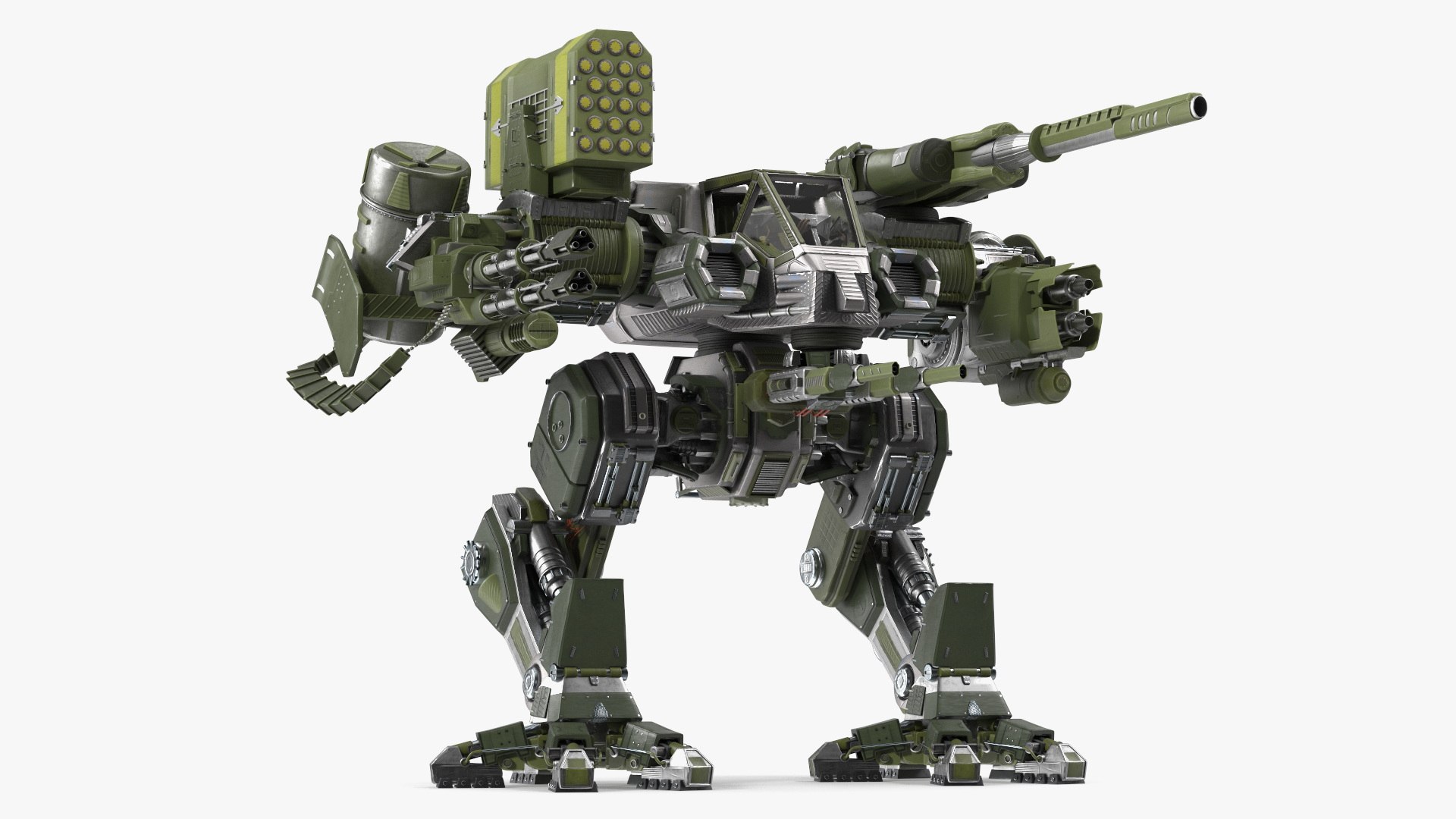 Massive Walking Battle Machine Green 3D Model - TurboSquid 2157611