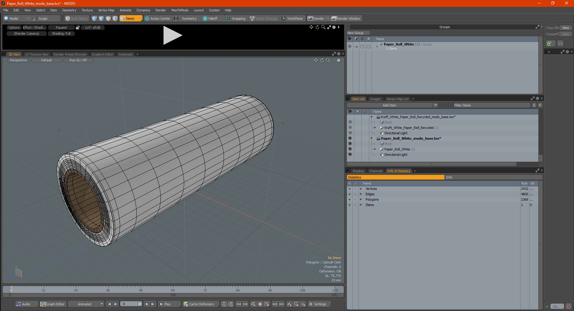 3D Paper Roll White - TurboSquid 1863163