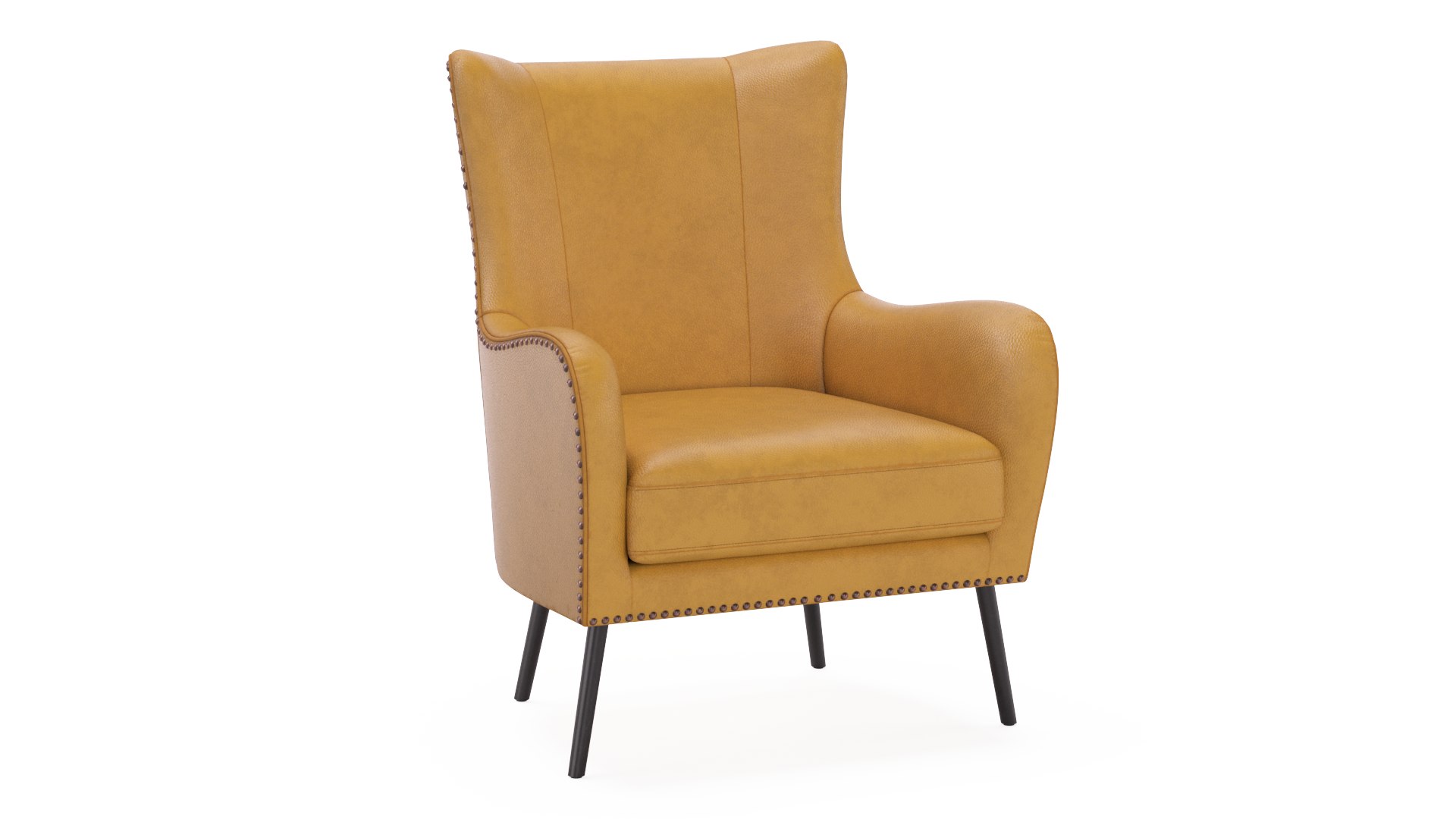 Hulala Home Faux Leather Accent Chair Model - TurboSquid 2275447