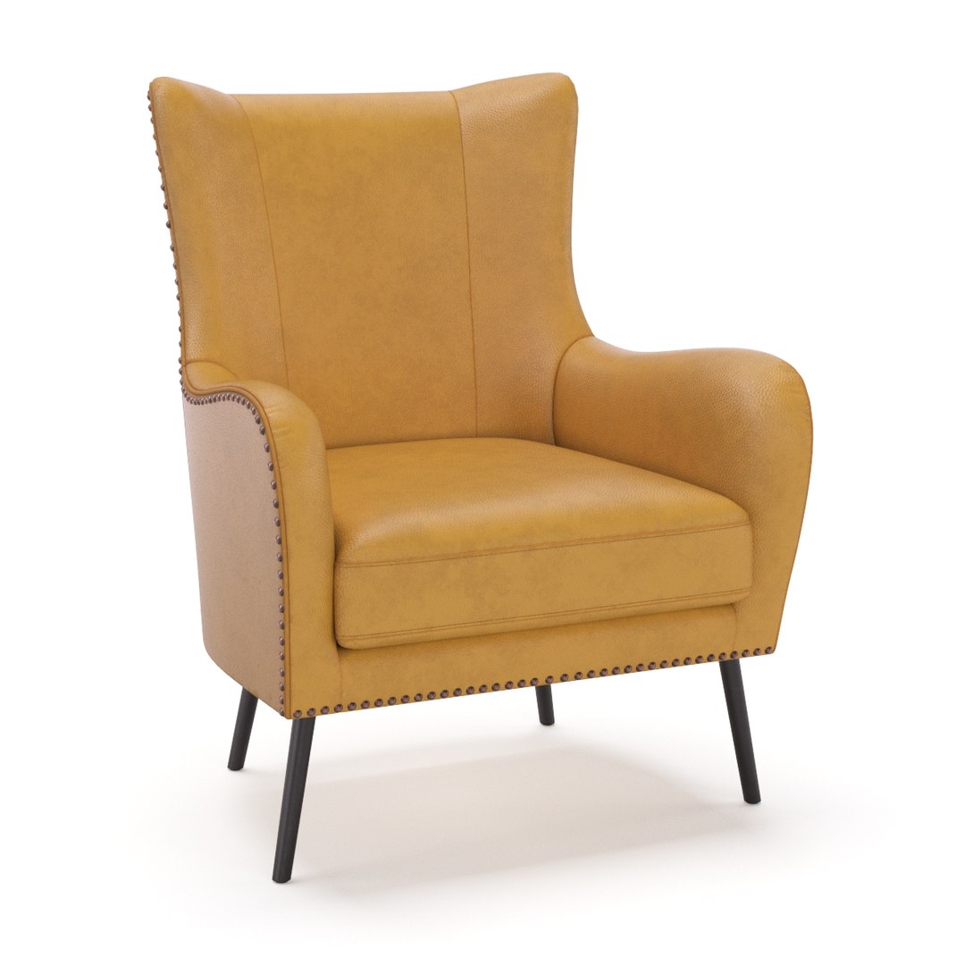 Hulala Home Faux Leather Accent Chair Model - TurboSquid 2275447