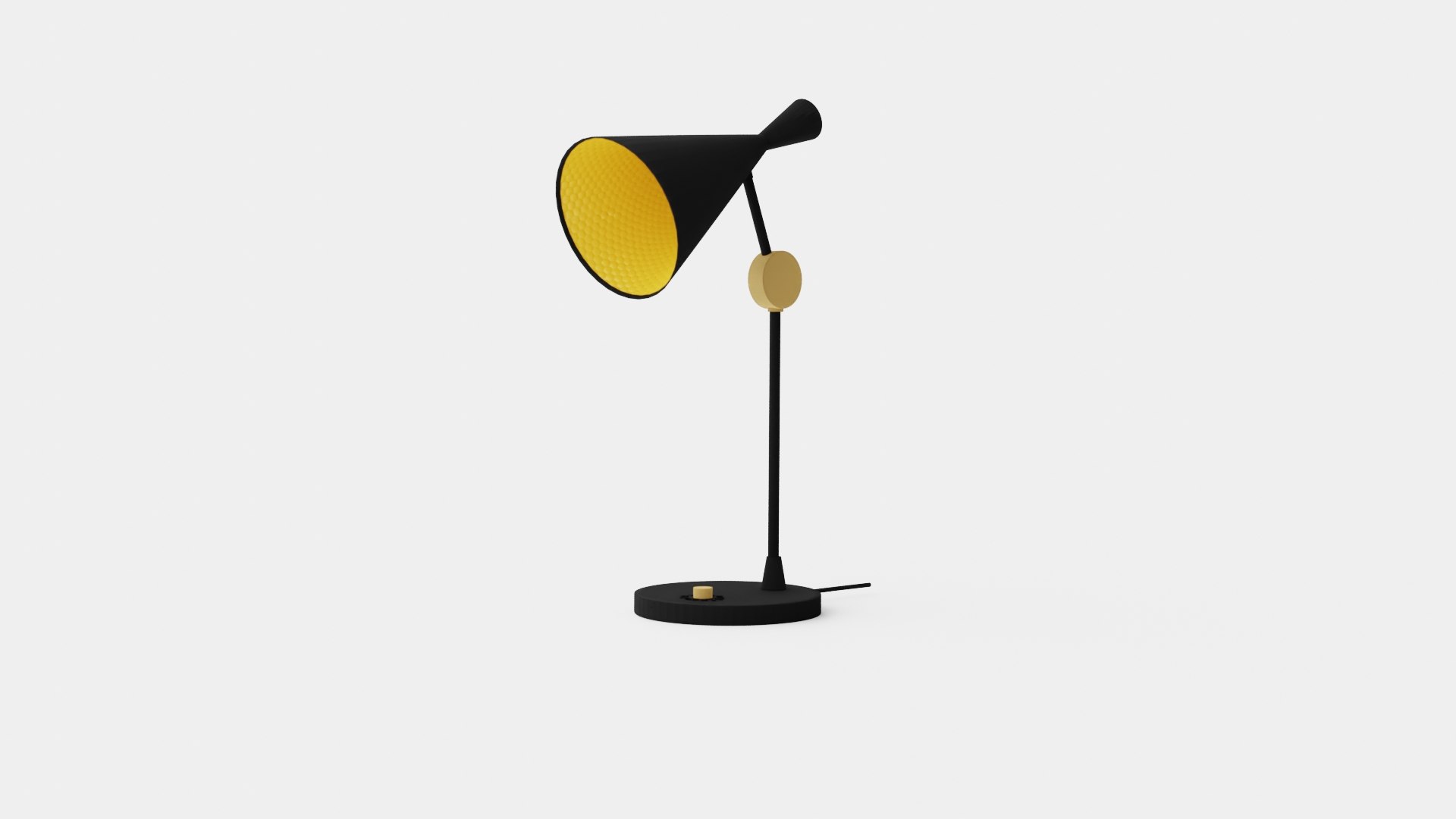 Beat Table Lamp Black 3D Model - TurboSquid 2247321