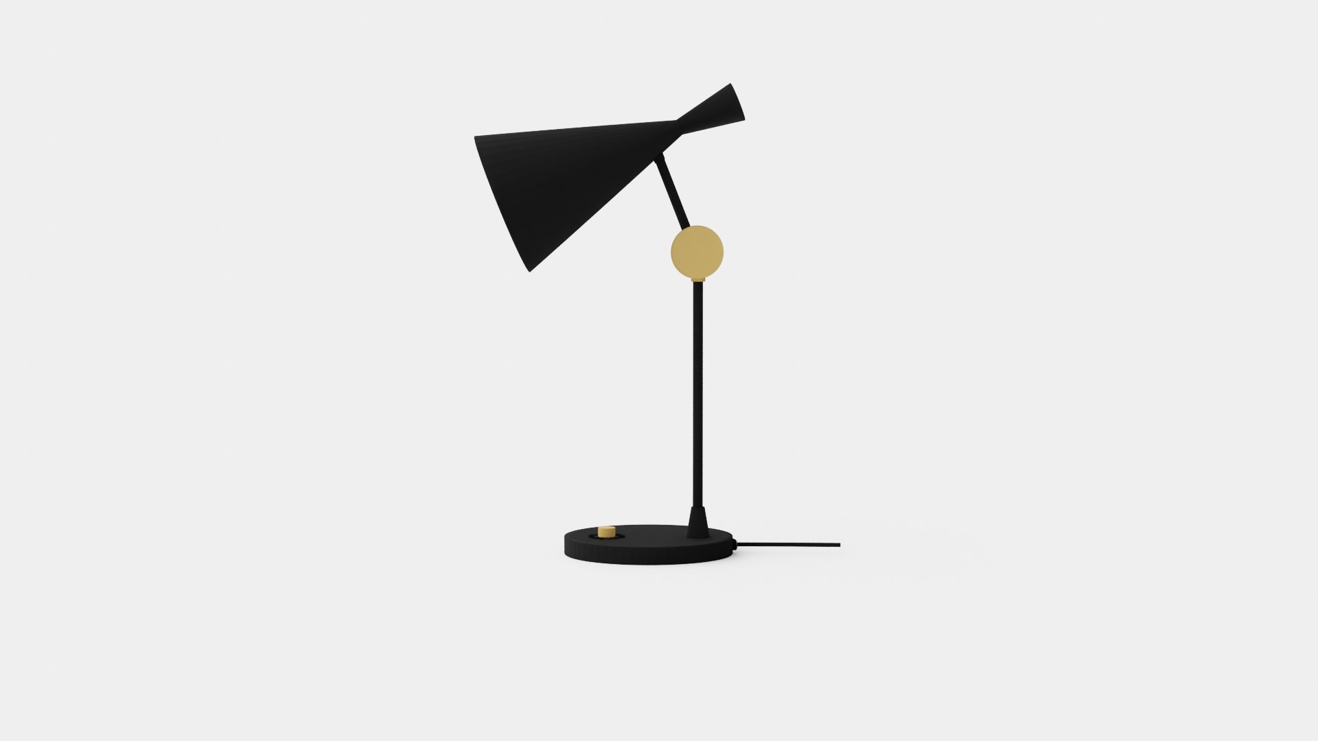 Beat Table Lamp Black 3D Model - TurboSquid 2247321