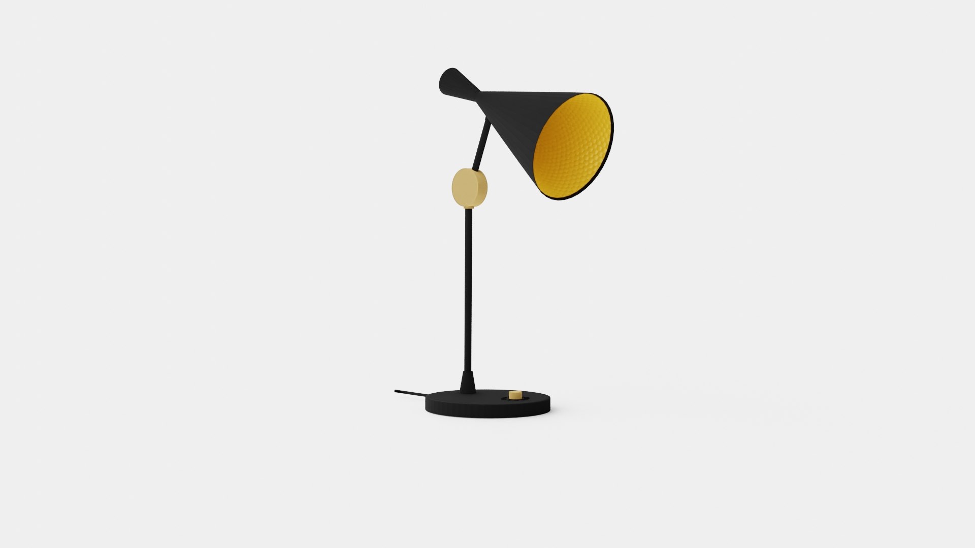 Beat Table Lamp Black 3D Model - TurboSquid 2247321