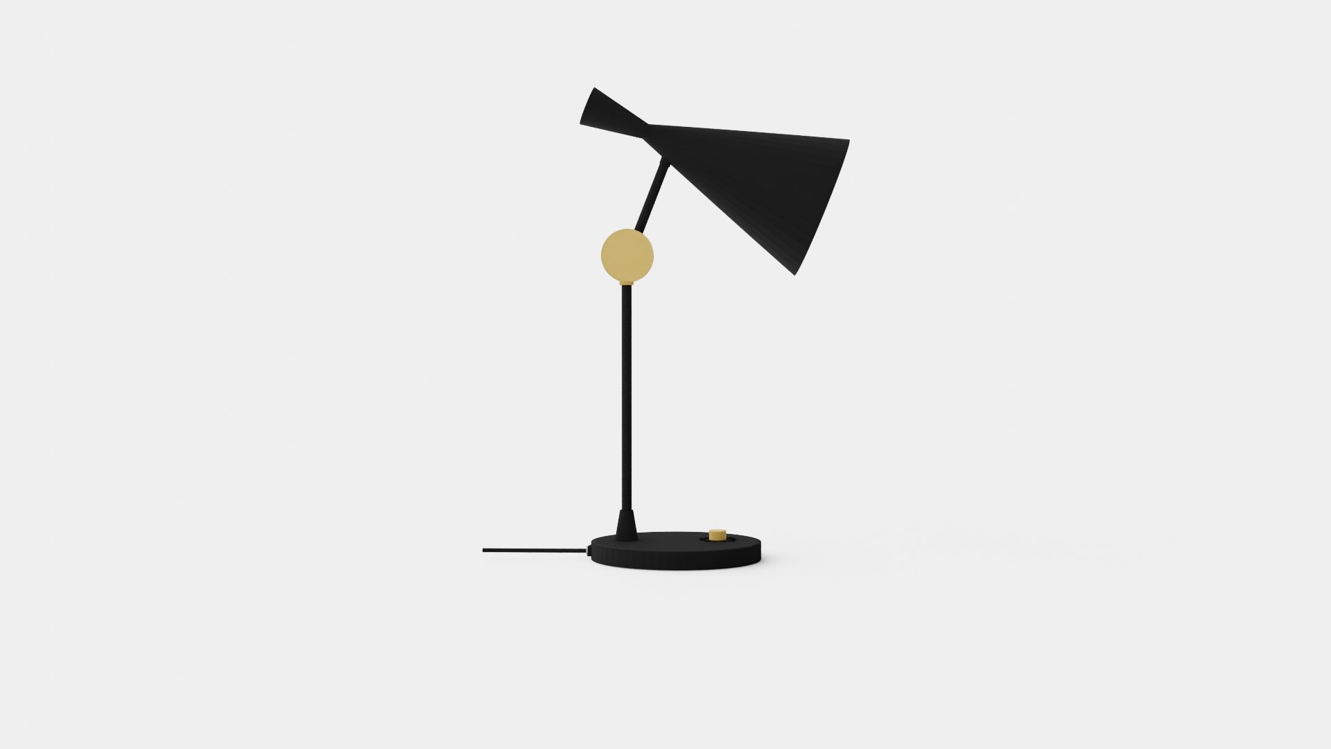 Beat Table Lamp Black 3D Model - TurboSquid 2247321
