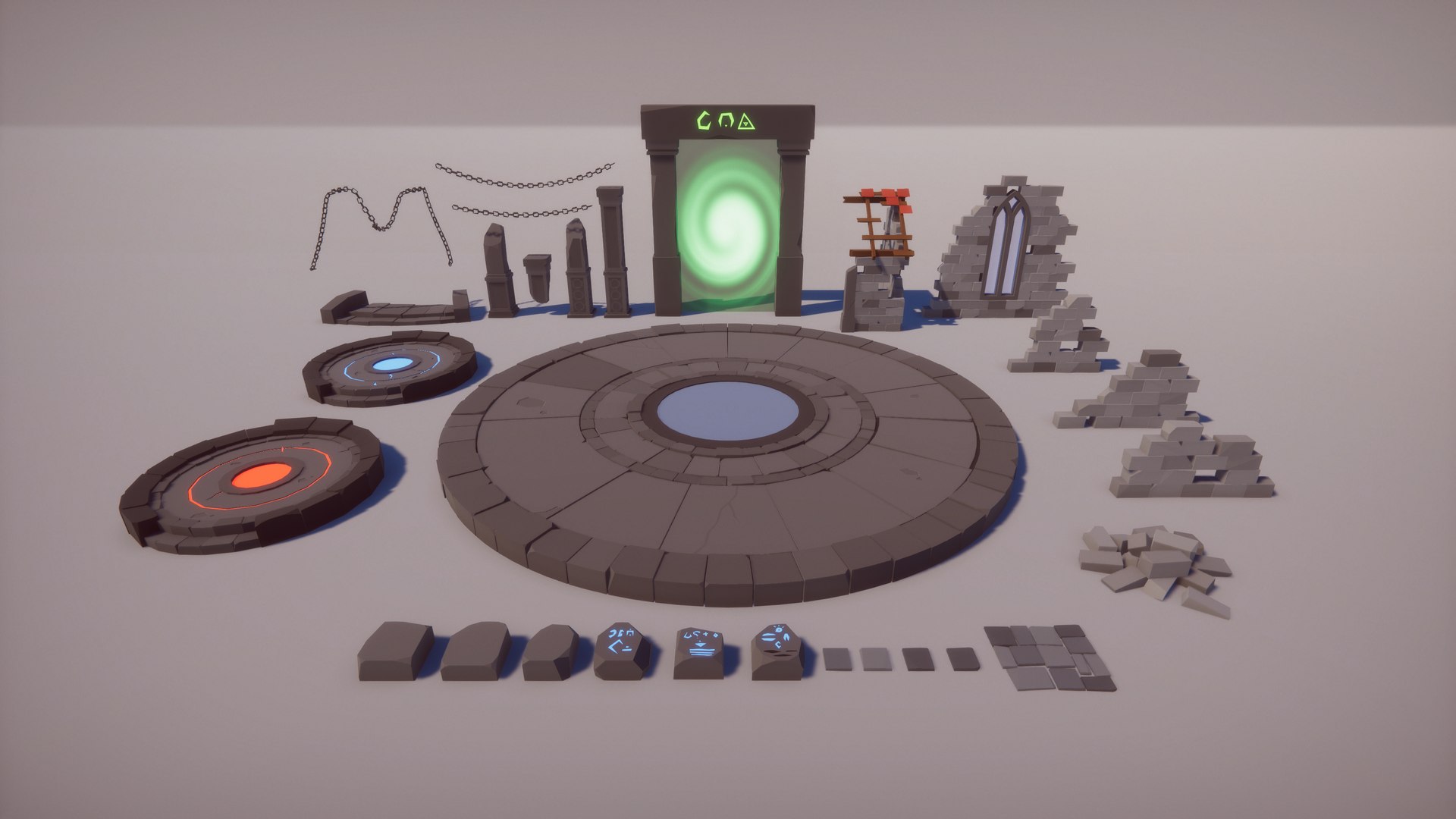 3D Low Poly Fantasy Battle Arena Vol2 - TurboSquid 2079771