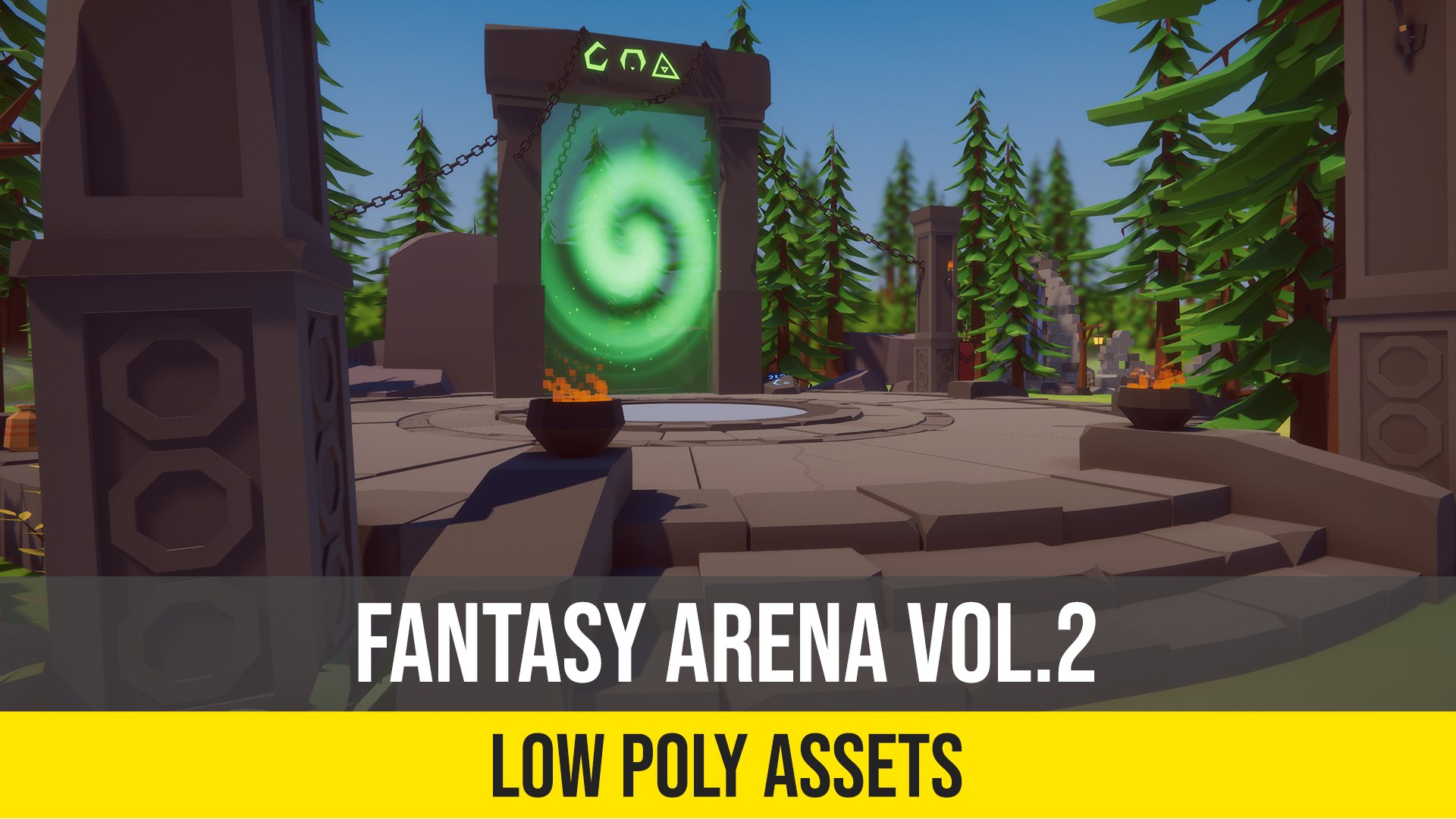 3D Low Poly Fantasy Battle Arena Vol2 - TurboSquid 2079771