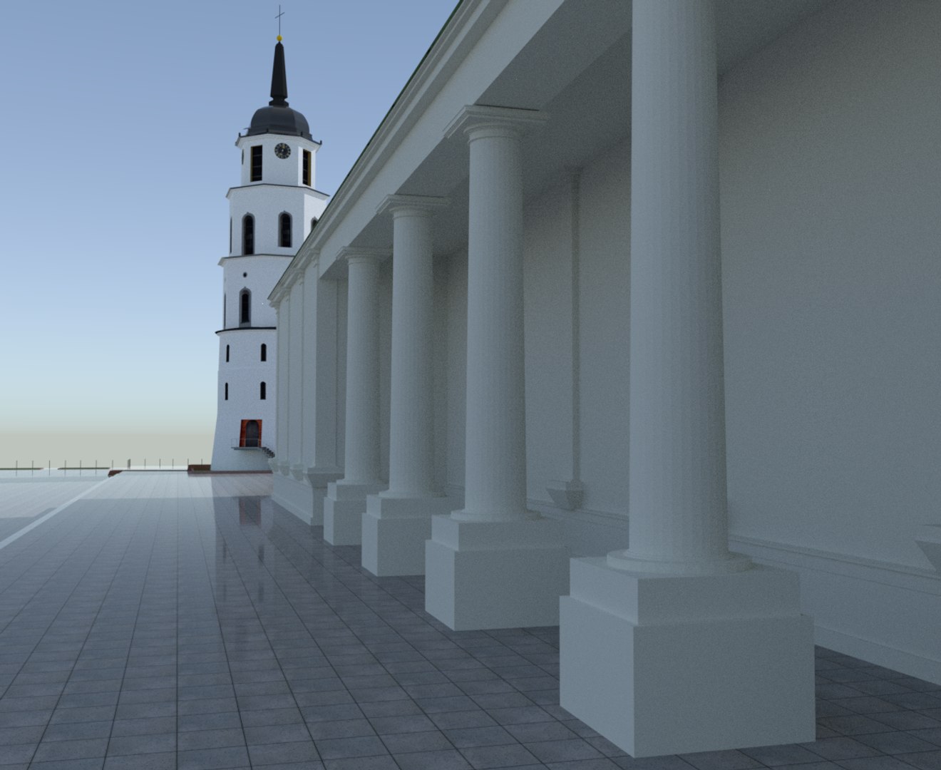 3D Vilnius Cathedral Square - TurboSquid 1320275