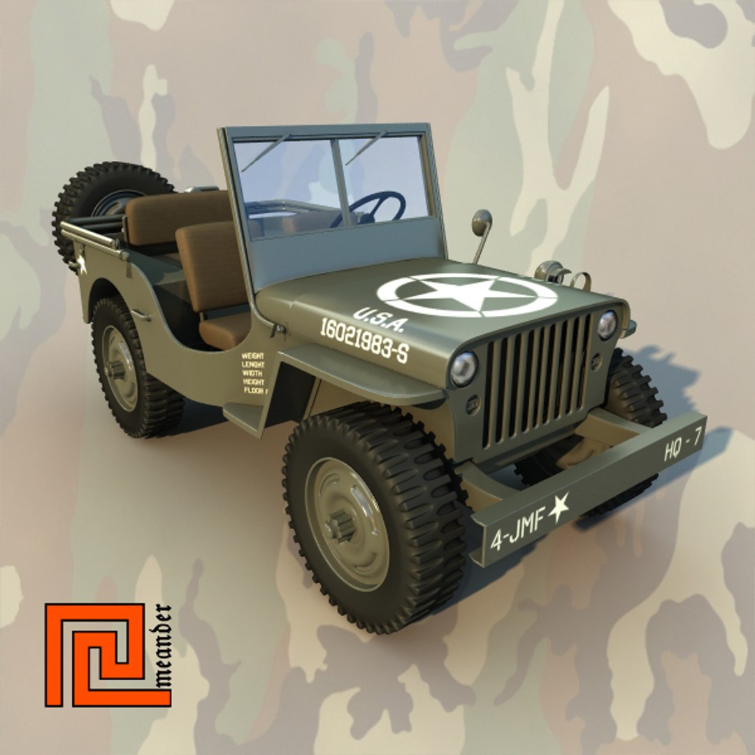 3d jeep willys model