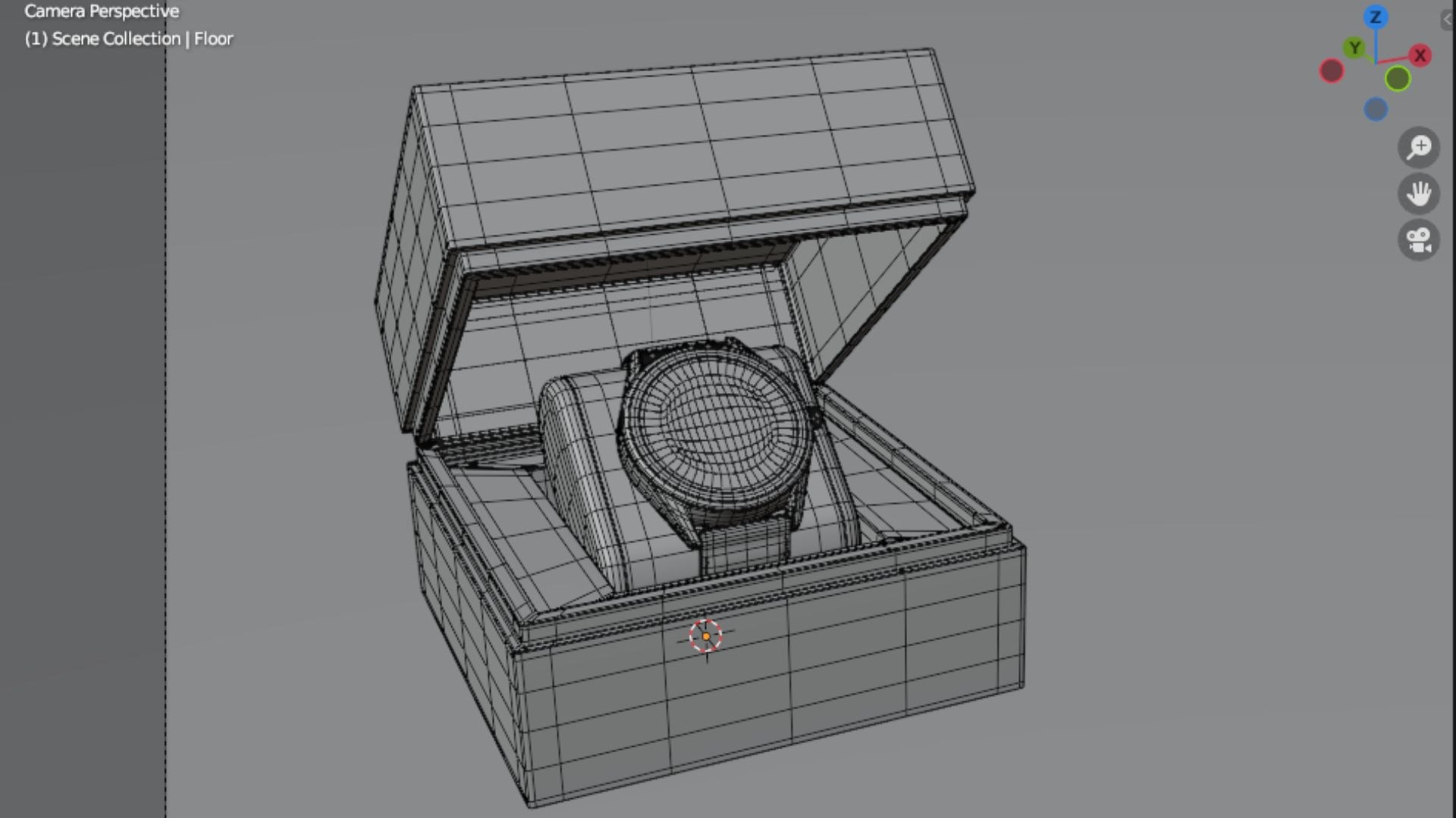 3D Model 3D Wristwatch With Leather Strap In Box - TurboSquid 2110003