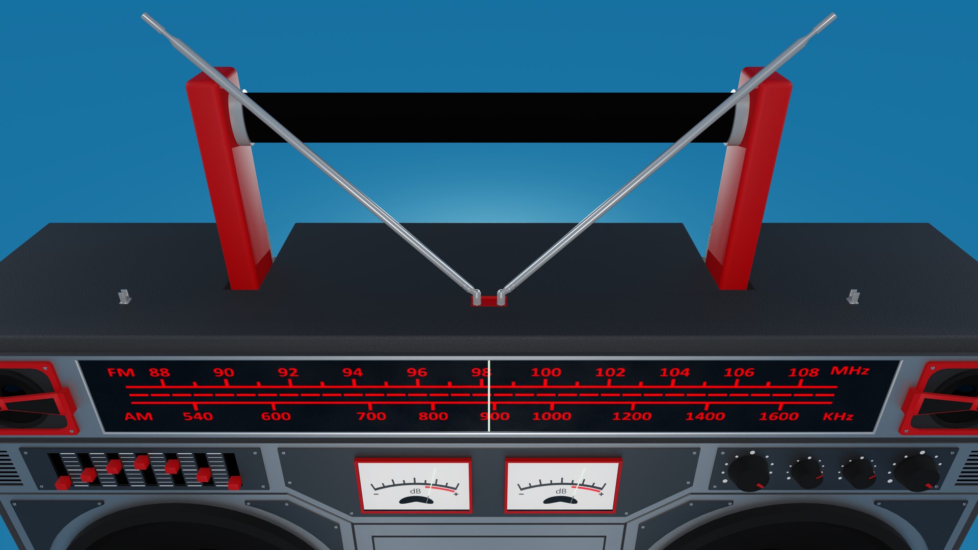3D Retro BoomBox - TurboSquid 2352085