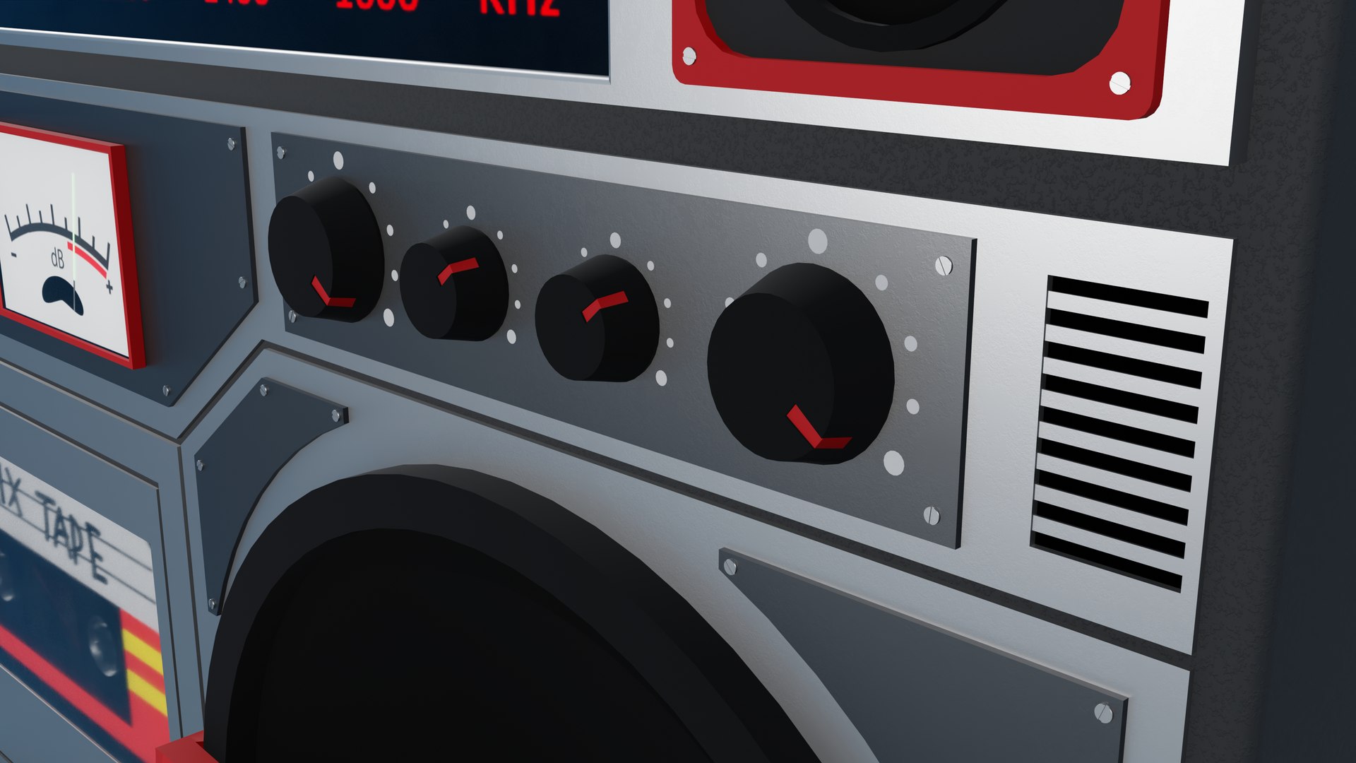 3D Retro BoomBox - TurboSquid 2352085