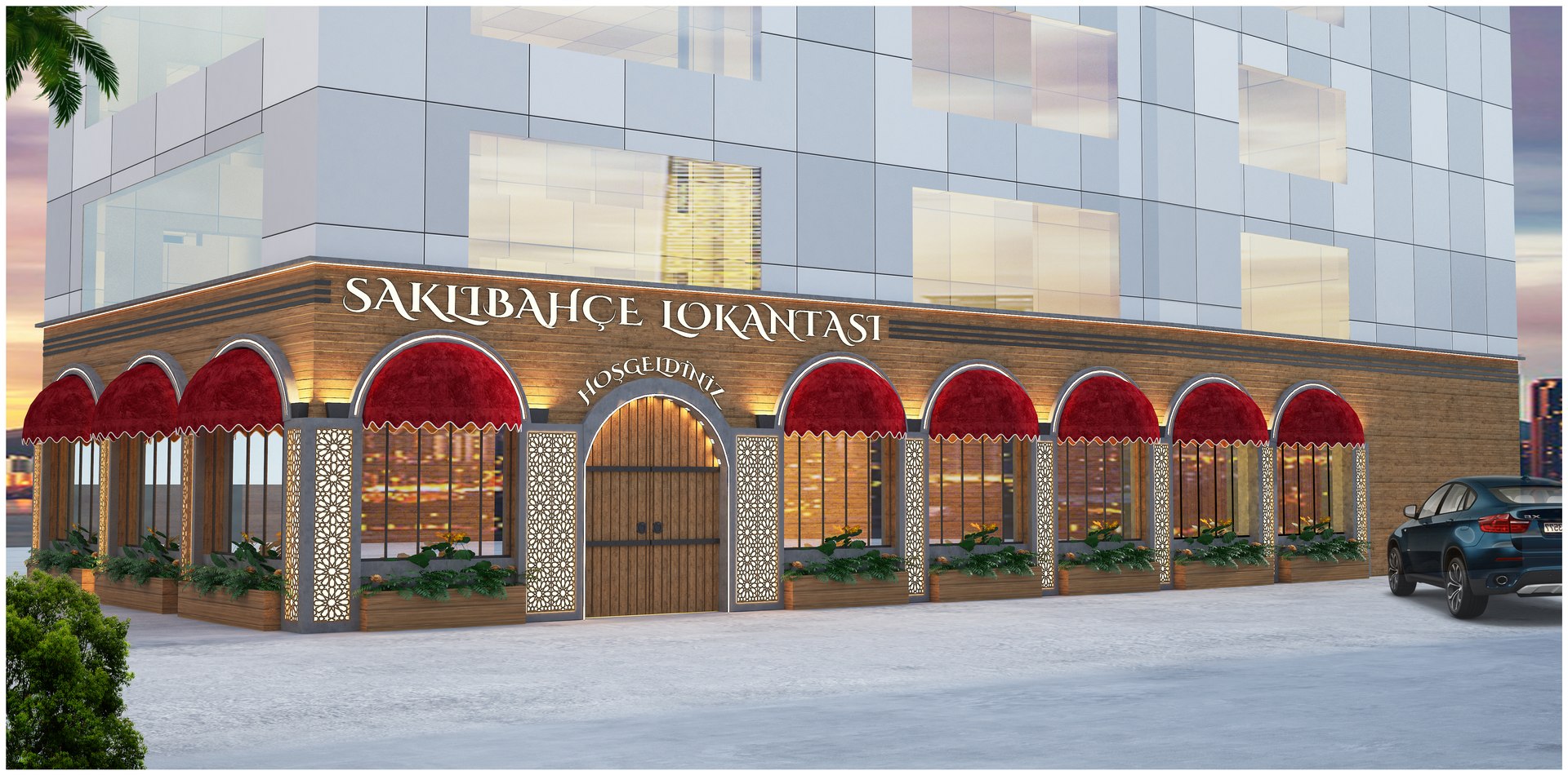 3D Restaurant Building Model - TurboSquid 1286199