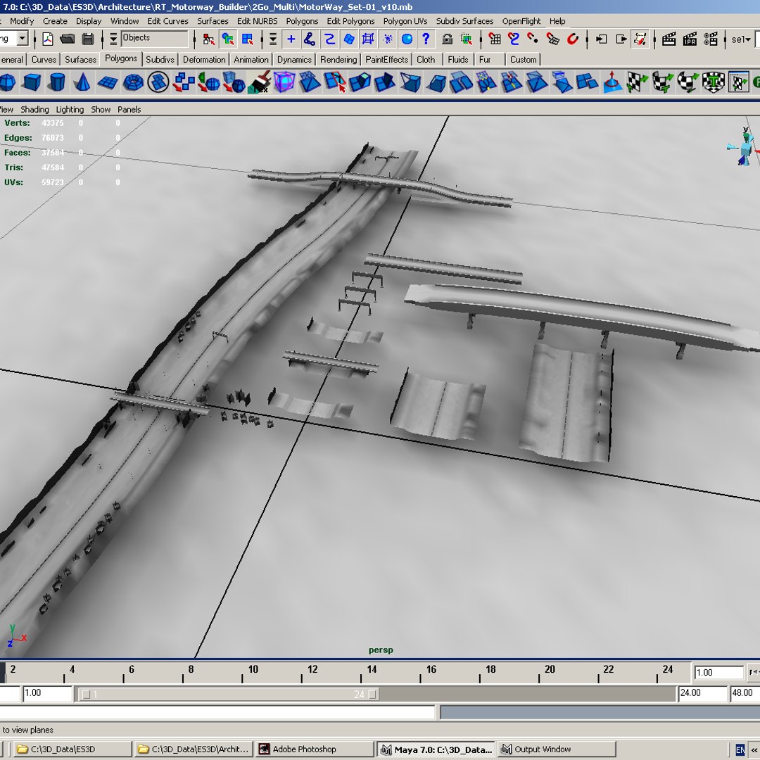 3d Motorway Road Race Tracks Model
