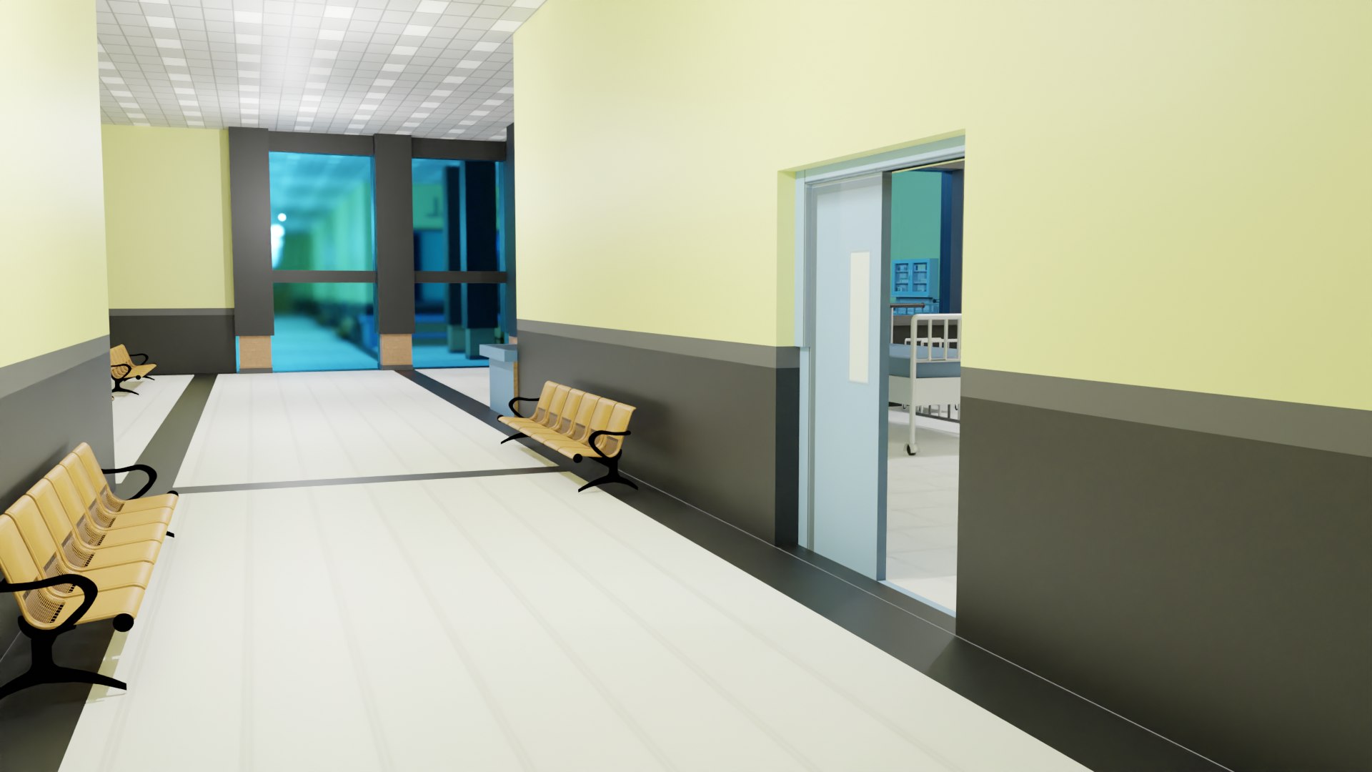 Hospital Interior 3D Model - TurboSquid 2140226