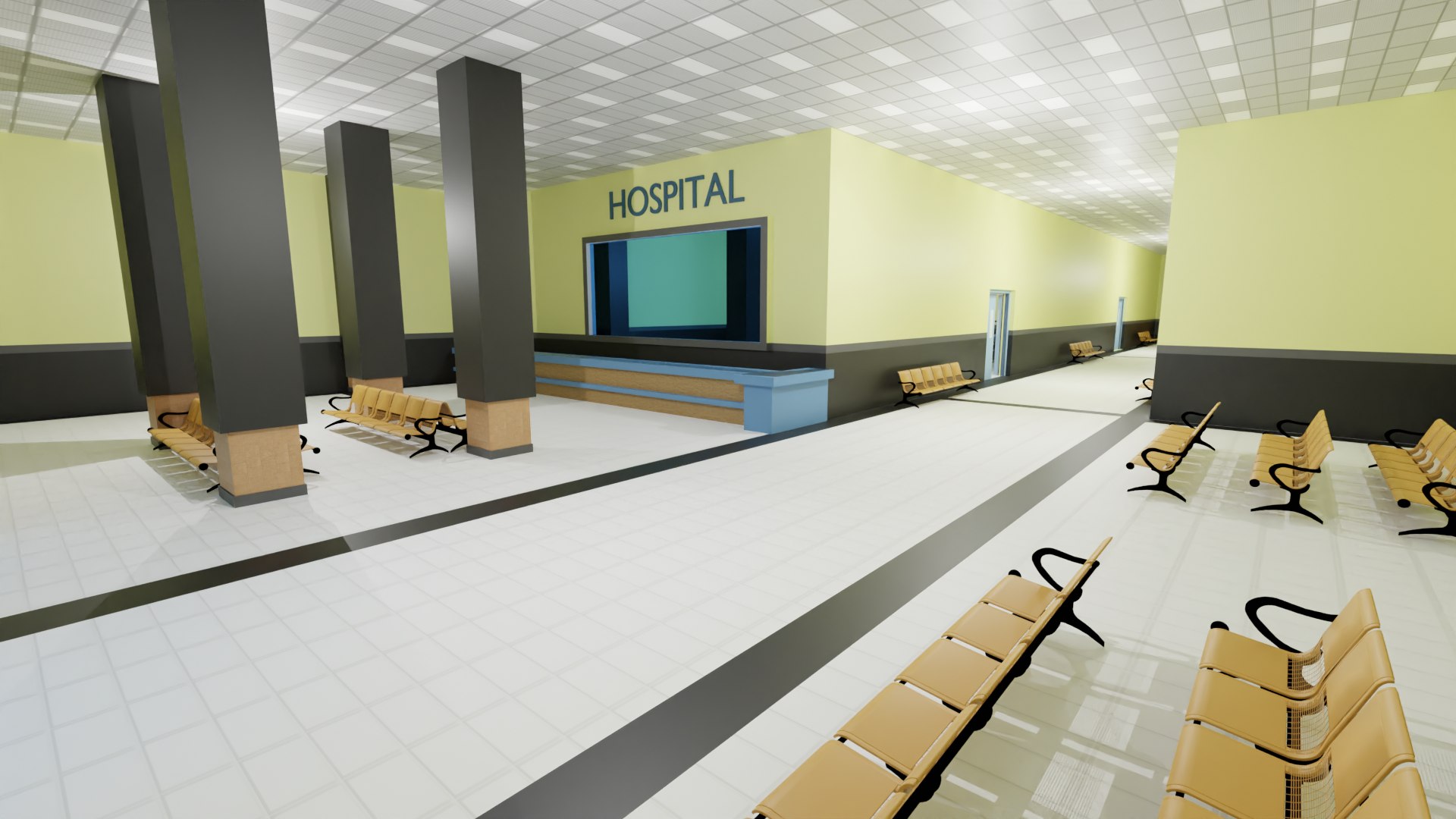 Hospital Interior 3D Model - TurboSquid 2140226