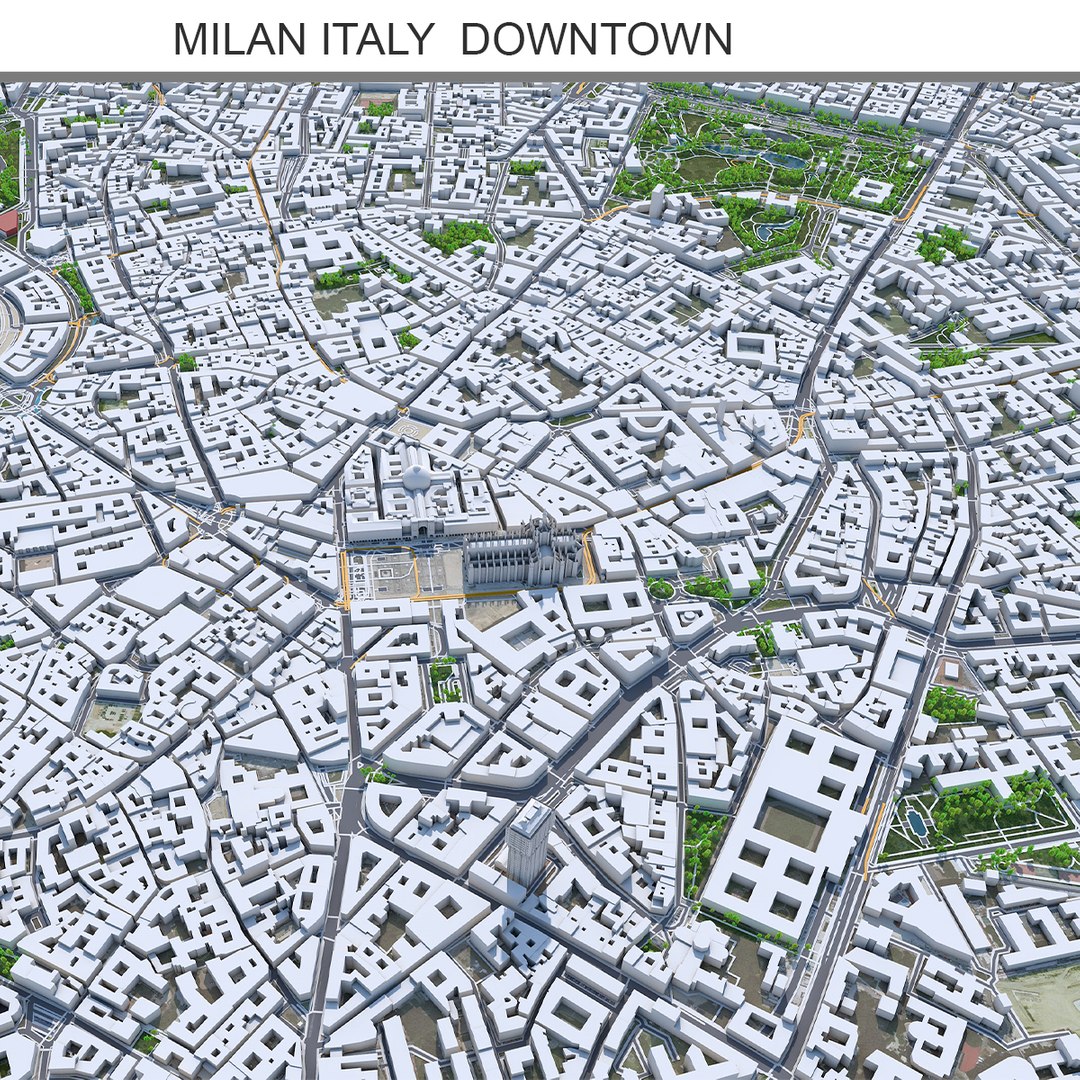 Milan Downtown Italy Model - TurboSquid 1989306