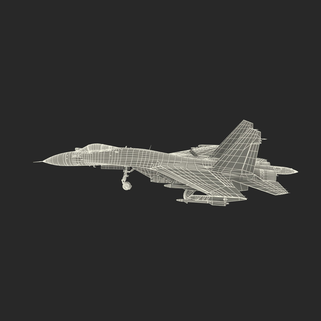 Russian Sukhoi Su-35 Fighter 3d 3ds