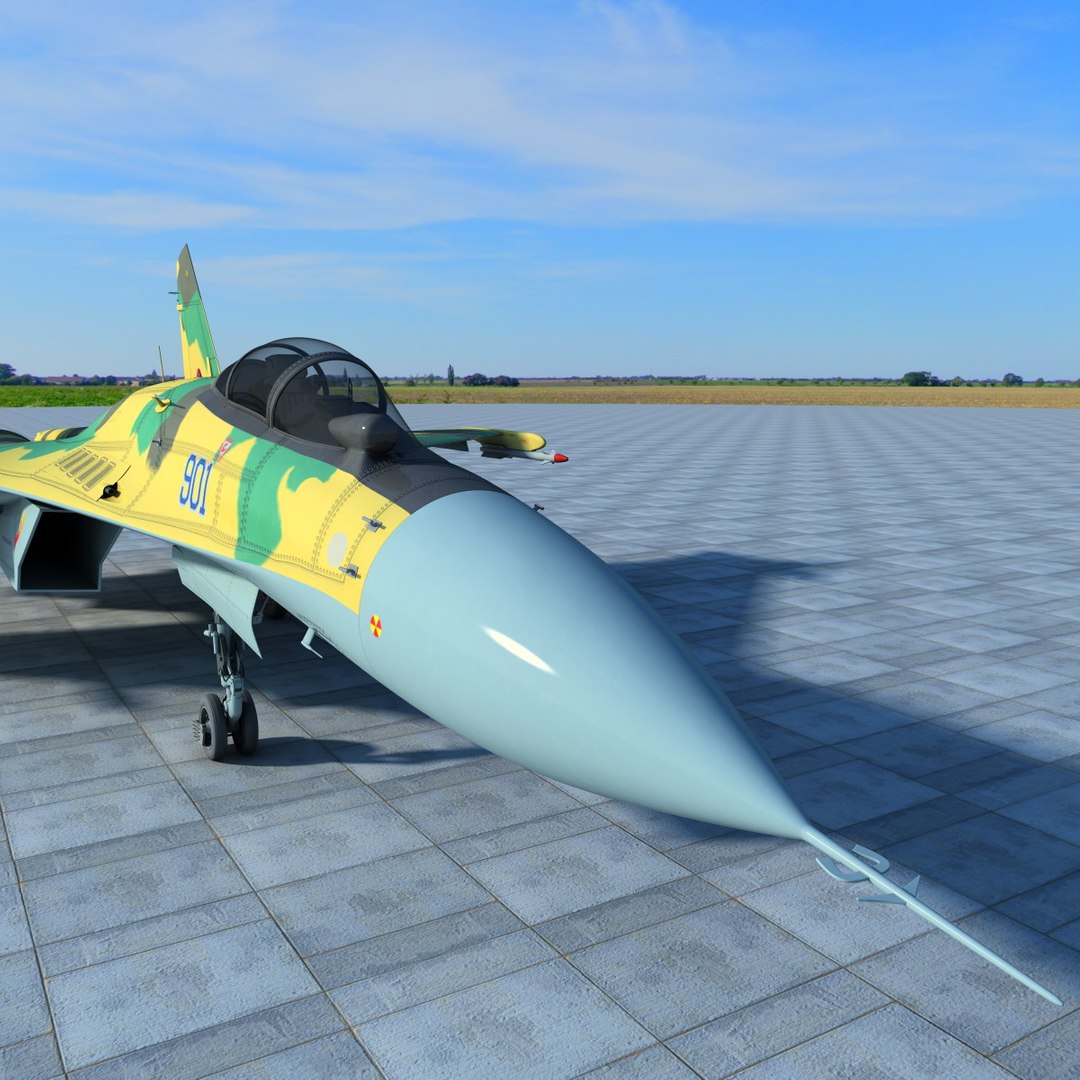russian sukhoi su-35 fighter 3d 3ds
