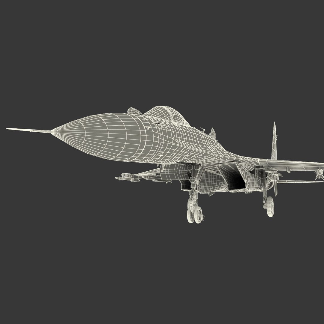 russian sukhoi su-35 fighter 3d 3ds