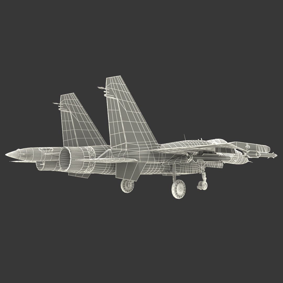 russian sukhoi su-35 fighter 3d 3ds