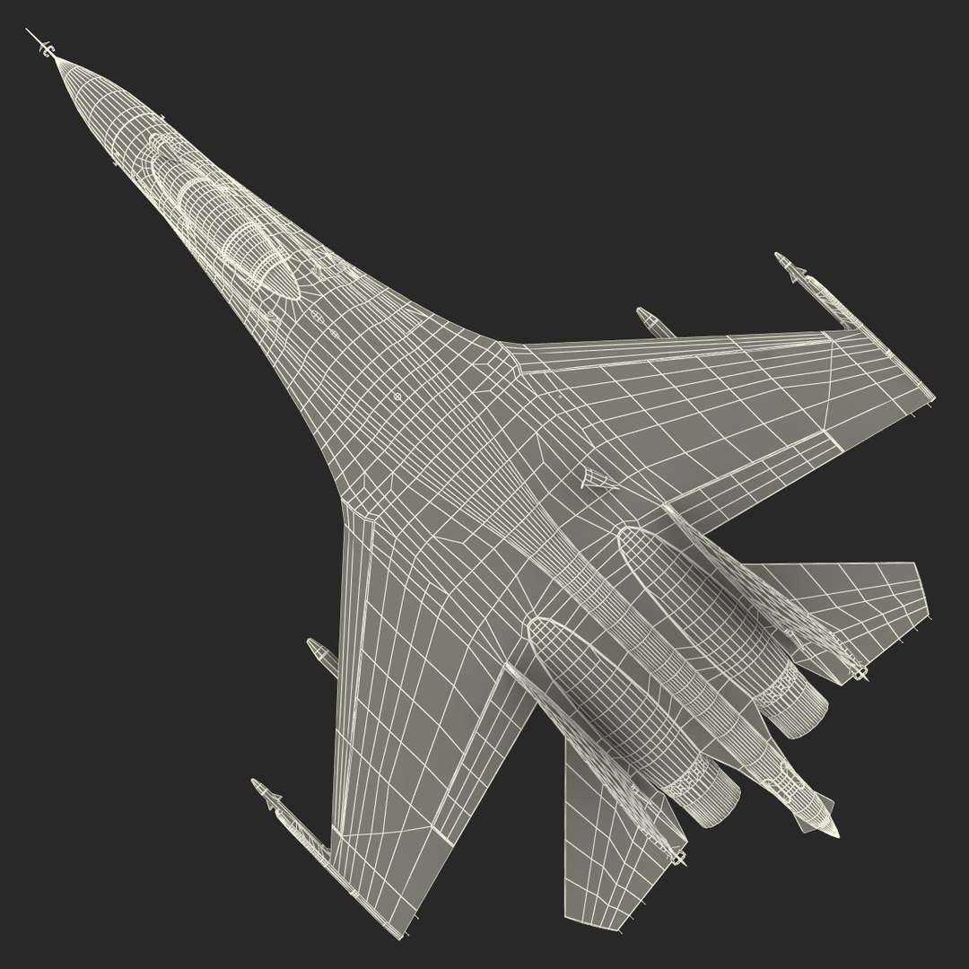 russian sukhoi su-35 fighter 3d 3ds