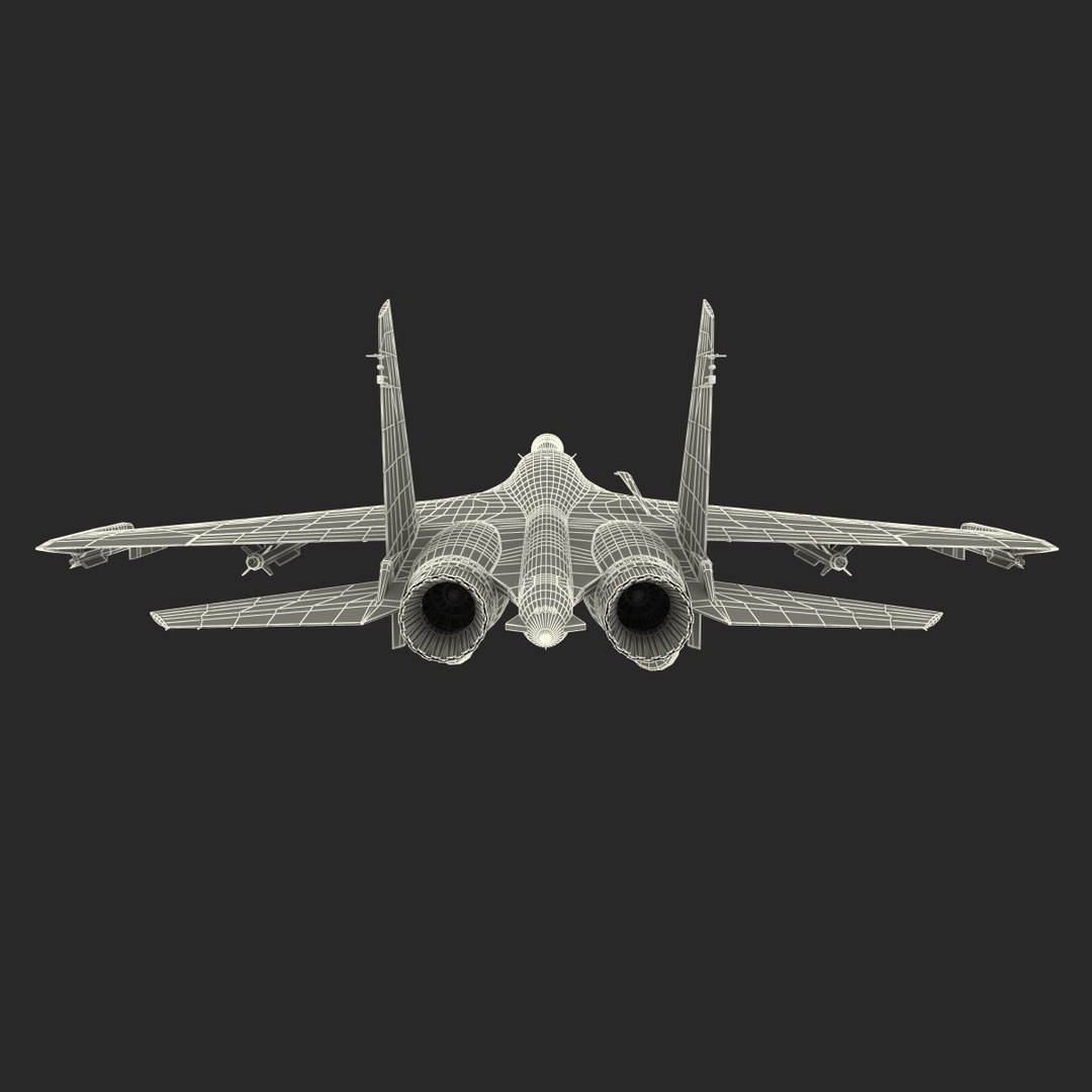 russian sukhoi su-35 fighter 3d 3ds