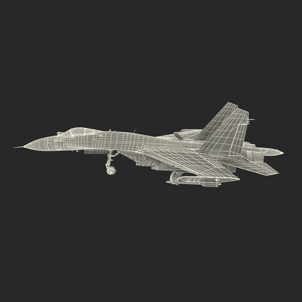 russian sukhoi su-35 fighter 3d 3ds