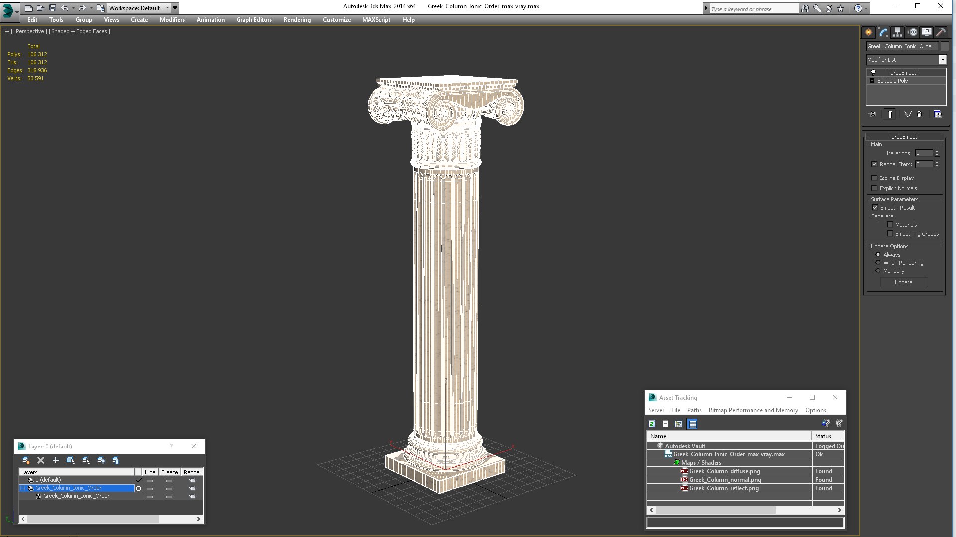 3D Greek Column Ionic Order Model - TurboSquid 2144477